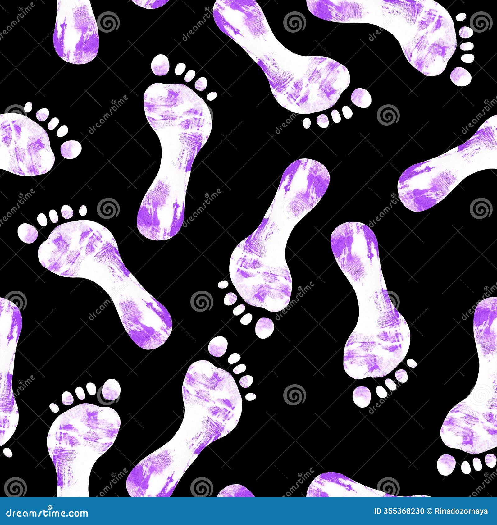 Red Footprints Pattern on Black Background Stock Photo - Image of ...