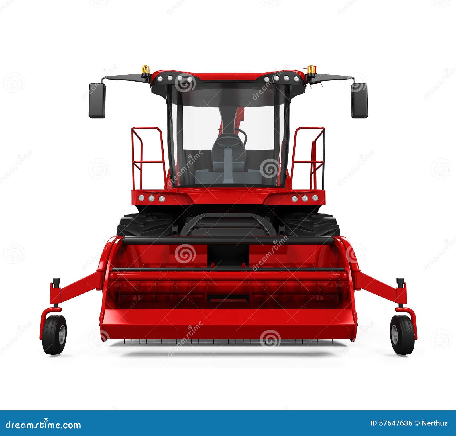 Red Forage Harvester stock illustration. Illustration of background ...