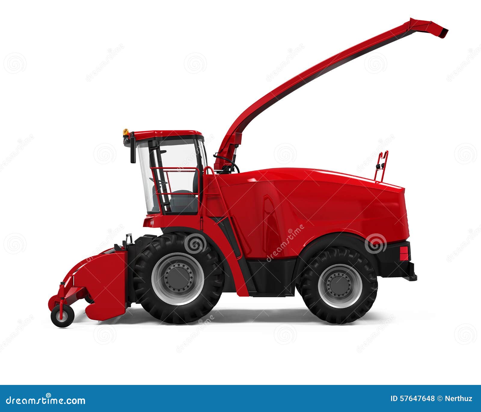 Red Forage Harvester stock illustration. Illustration of agricultural ...