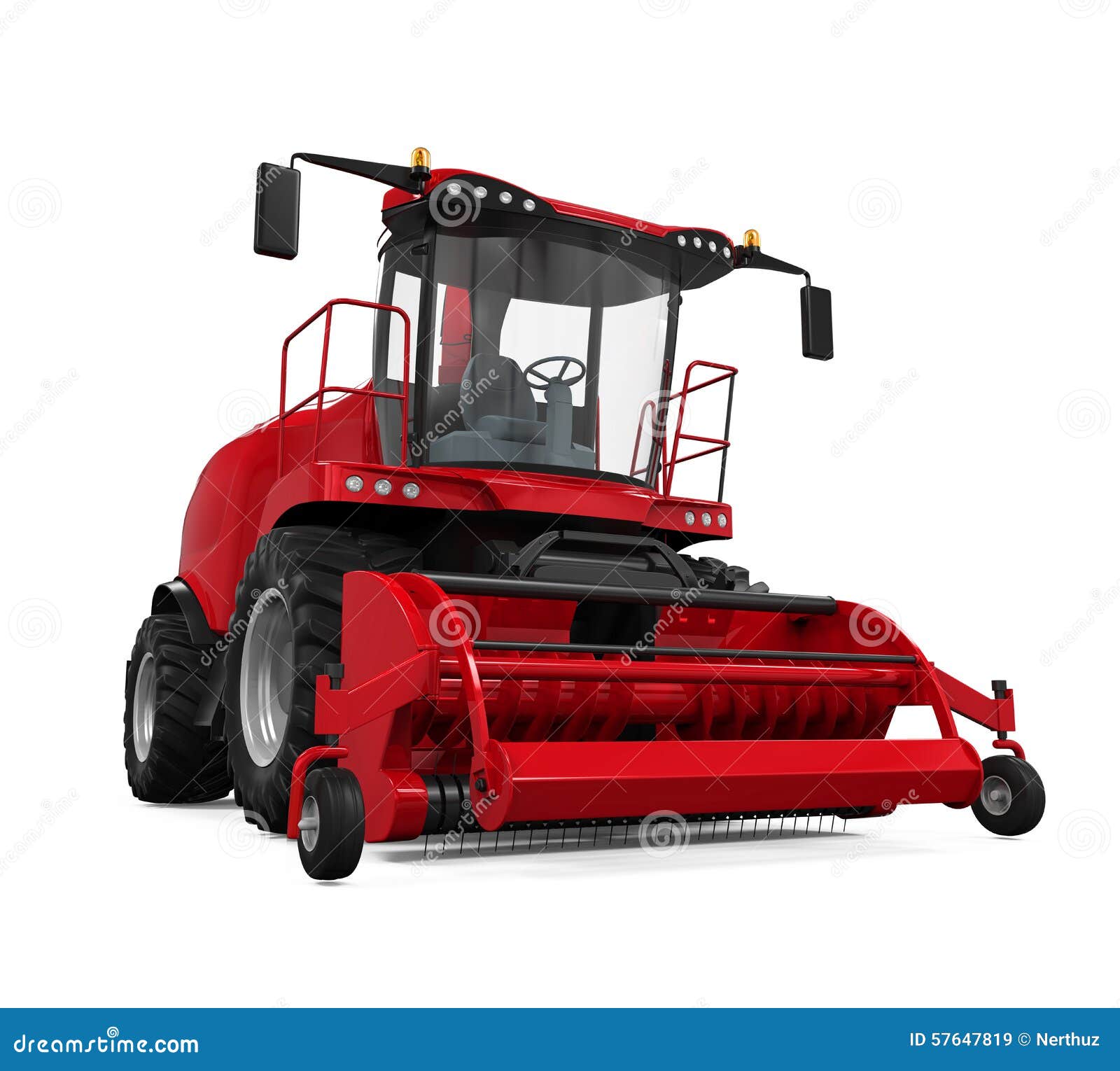 Red Forage Harvester stock illustration. Illustration of field - 57647819
