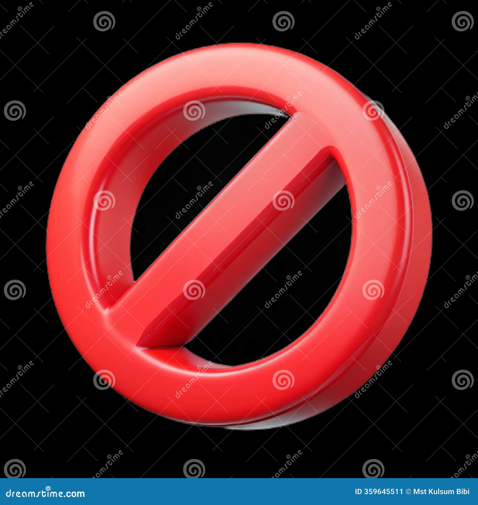 Red Forbidden Symbol Isolated on White Background Stock Illustration ...