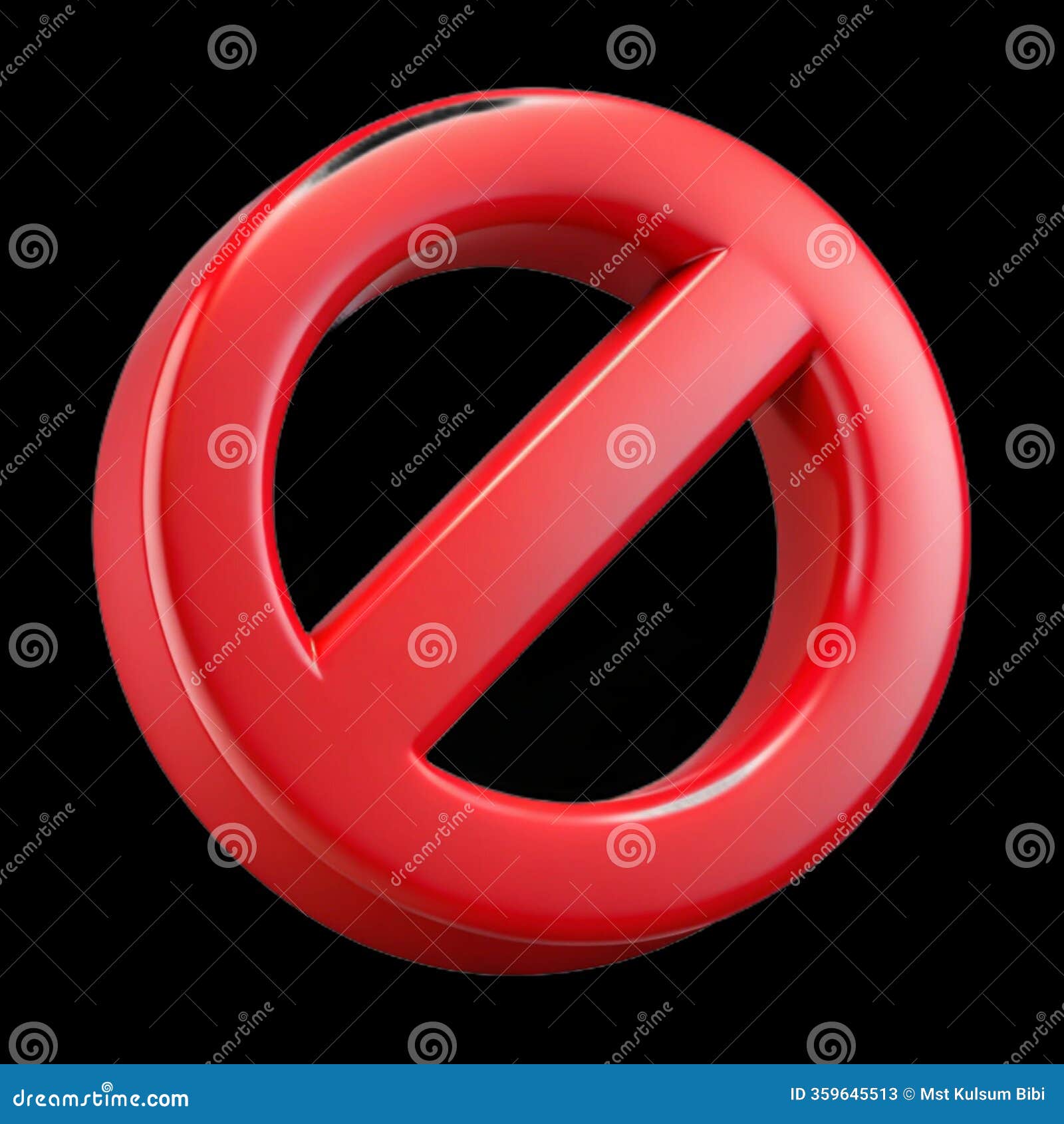 Red Forbidden Symbol Isolated on White Background Stock Illustration ...