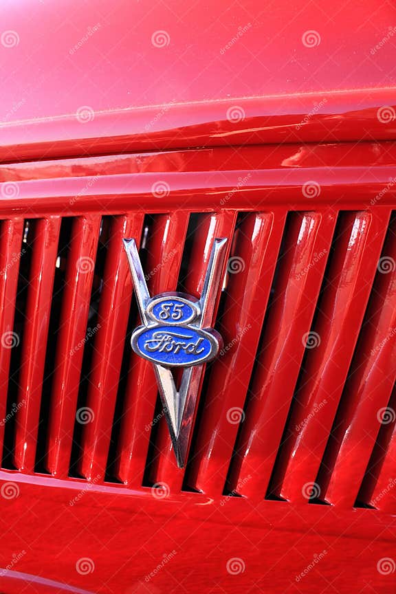 Red ford with v8 logo editorial photo. Image of colorful - 16426366