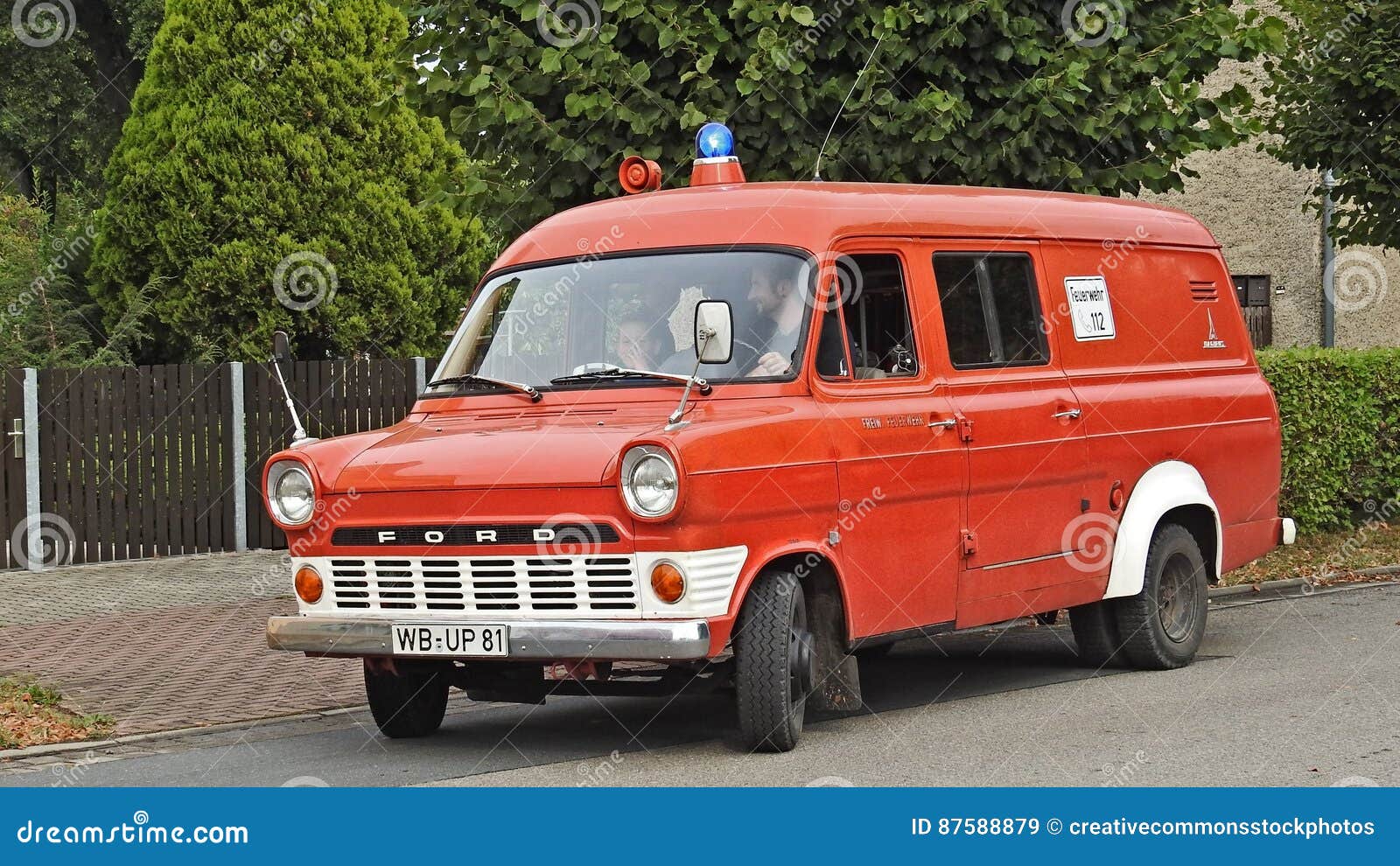 Red Ford Van Picture. Image: 87588879