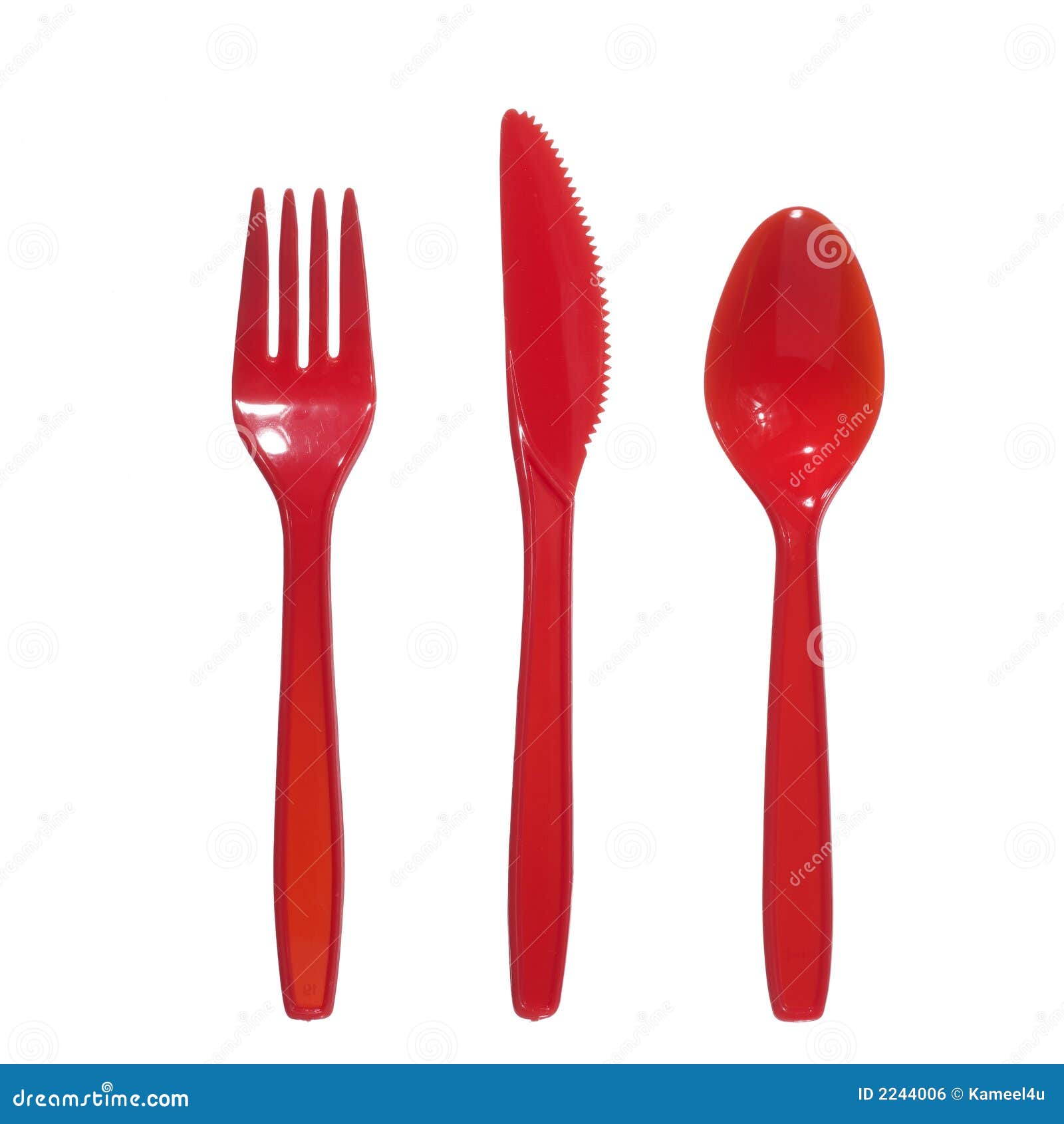 Red fork, kife and spoon stock photo. Image of knife, background - 2244006