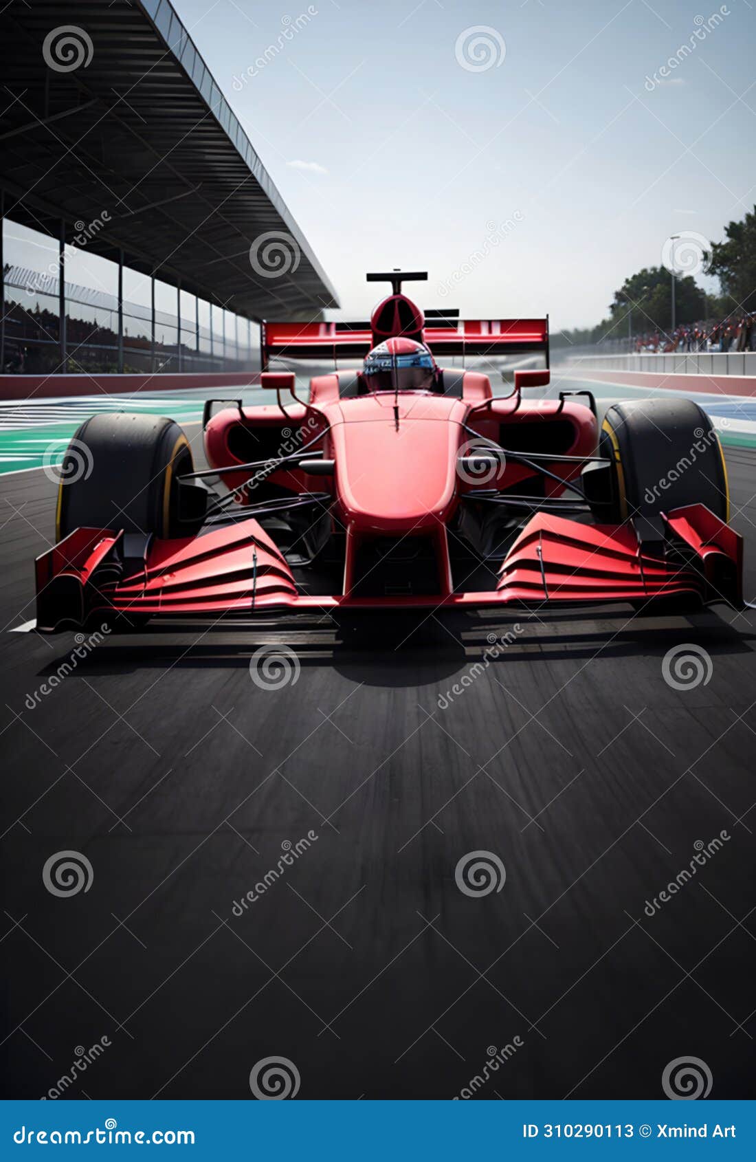 Red Formula Car in Racing Competition Ai Generated Stock Illustration ...