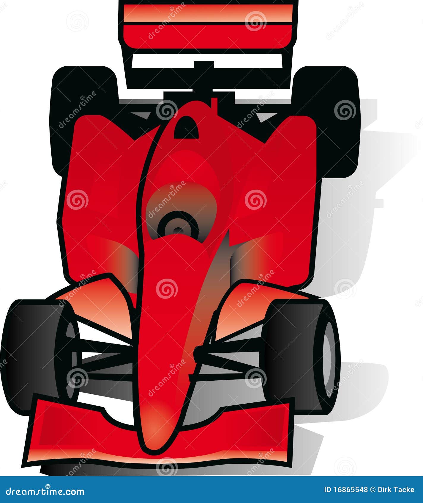 Red formula one car stock vector. Illustration of vehicle - 16865548