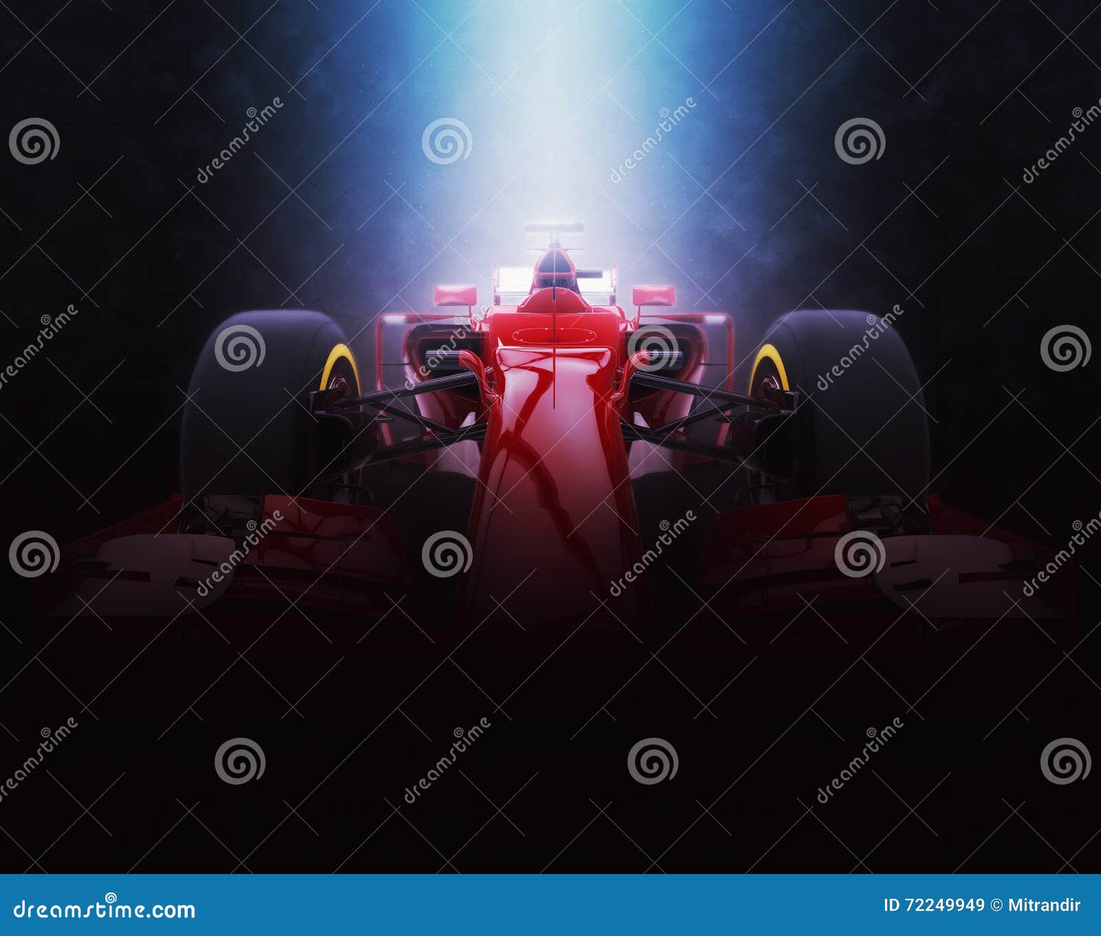 Red Formula One Car - Epic Lighting Stock Illustration - Illustration ...