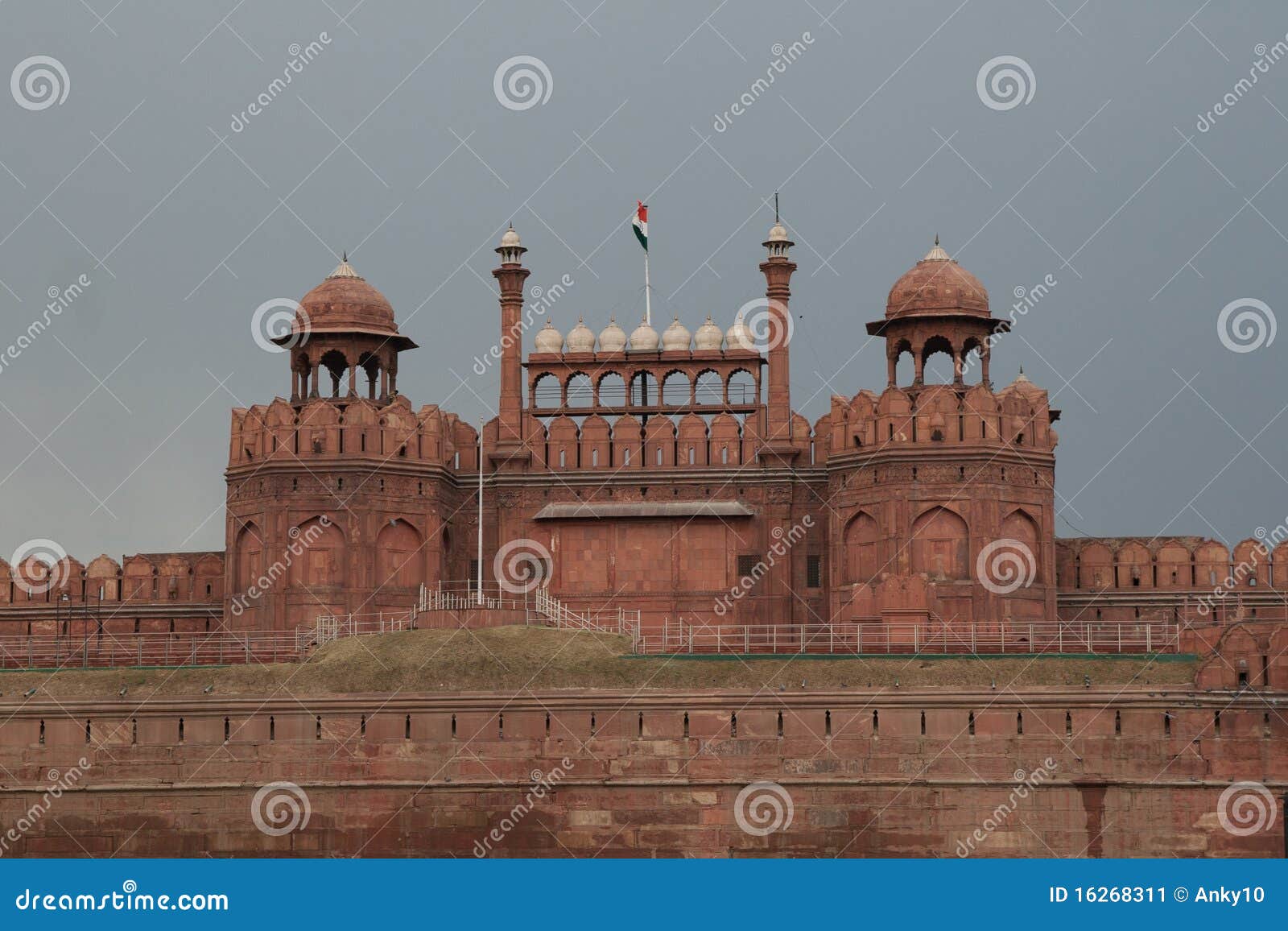Red Fort stock image. Image of huge, independence, ancient - 16268311