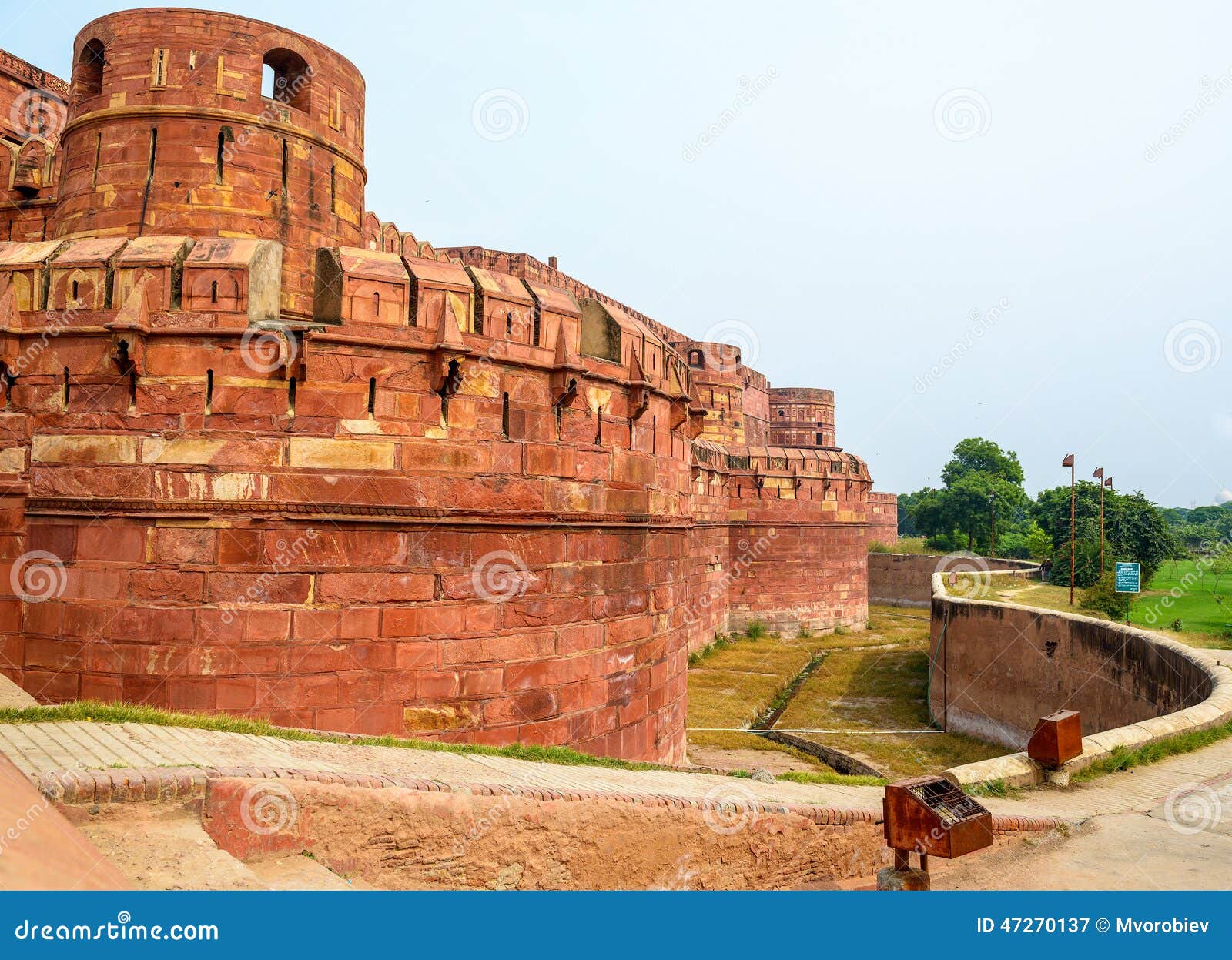 Red Fort Complex in Agra, India Stock Image - Image of landmark, fort ...