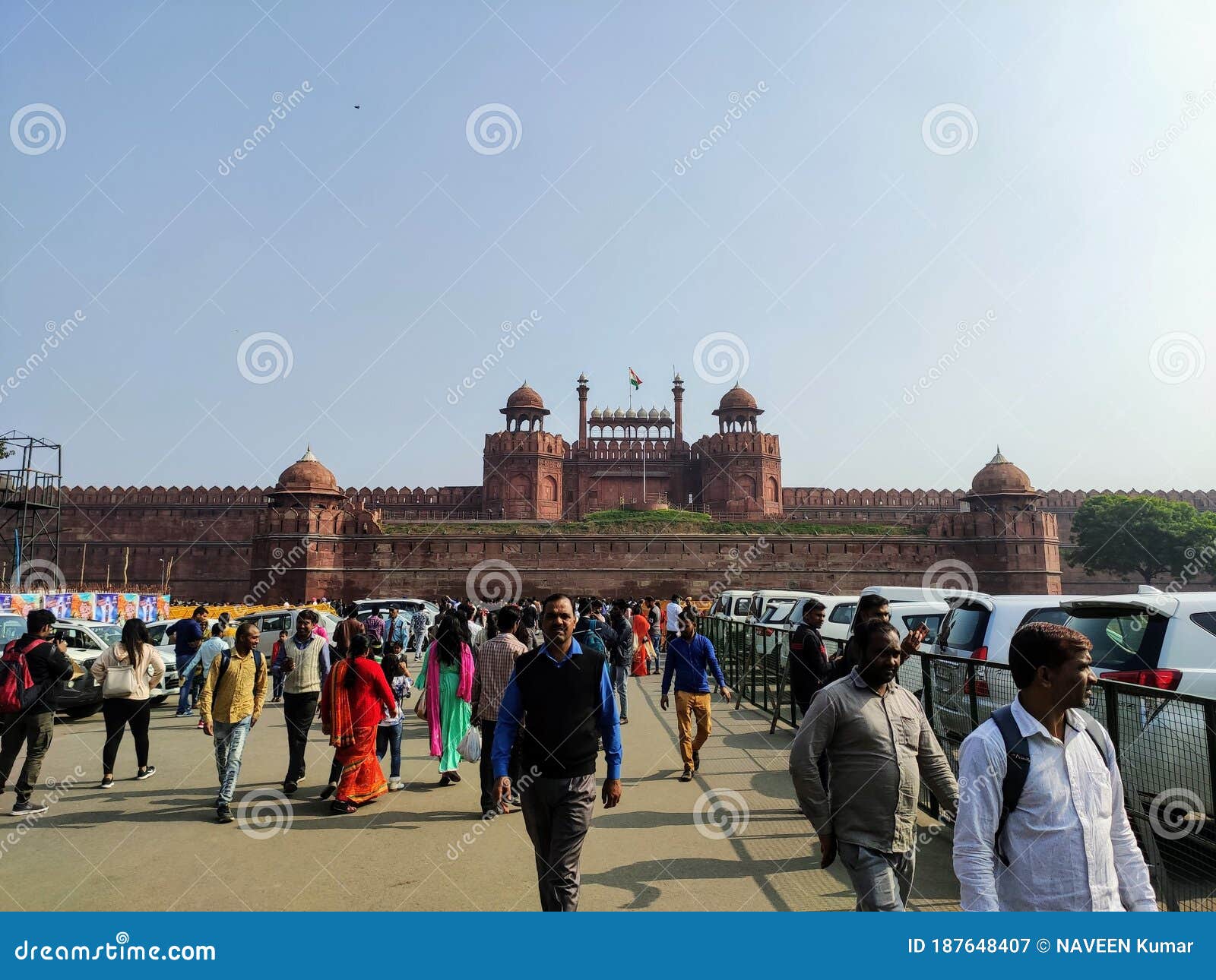 Red Fort Main Gate View Ancient Monument Building India Archaeology ...