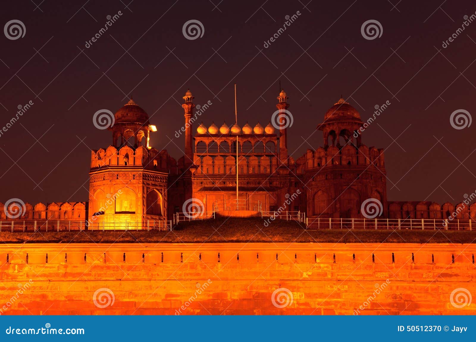 Red Fort Delhi At Night