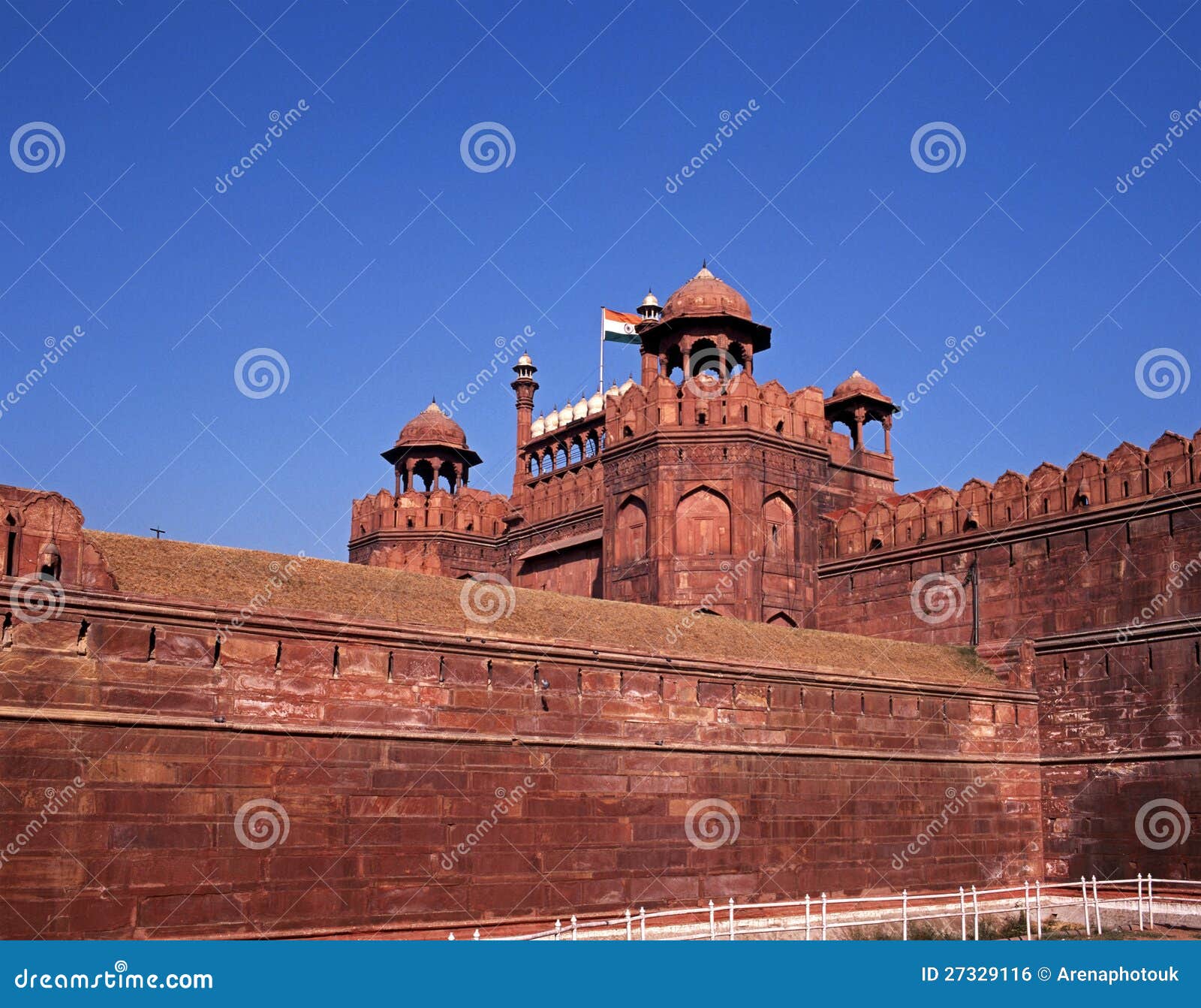 The Red Fort, Old Delhi, India. Stock Photo - Image of attraction, blue ...