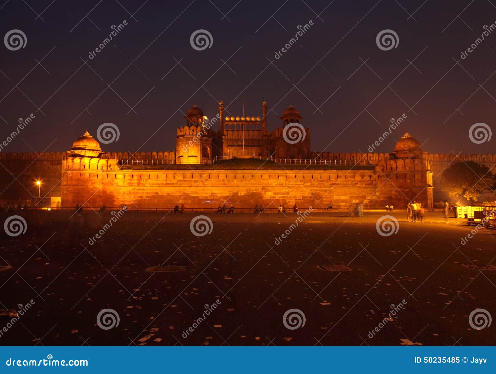 Red Fort editorial image. Image of night, mugal, fort - 50235485