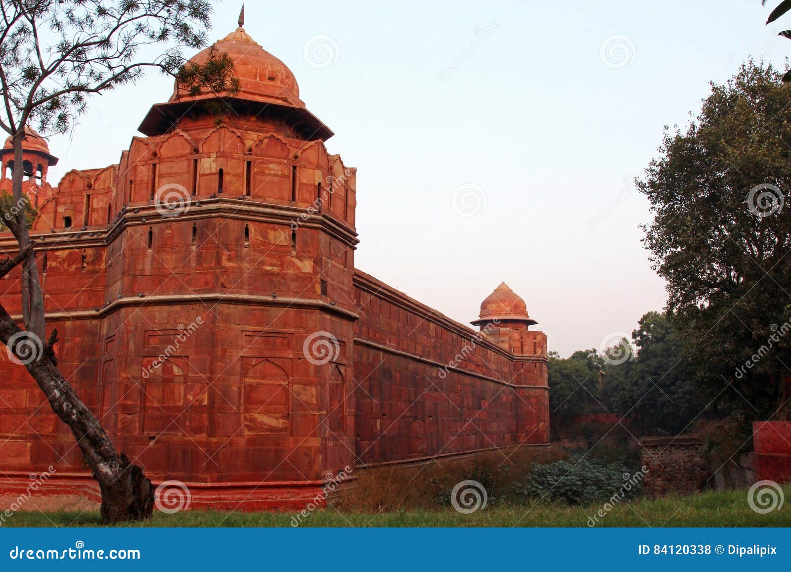 Red Fort wall stock photo. Image of exterior, history - 84120338