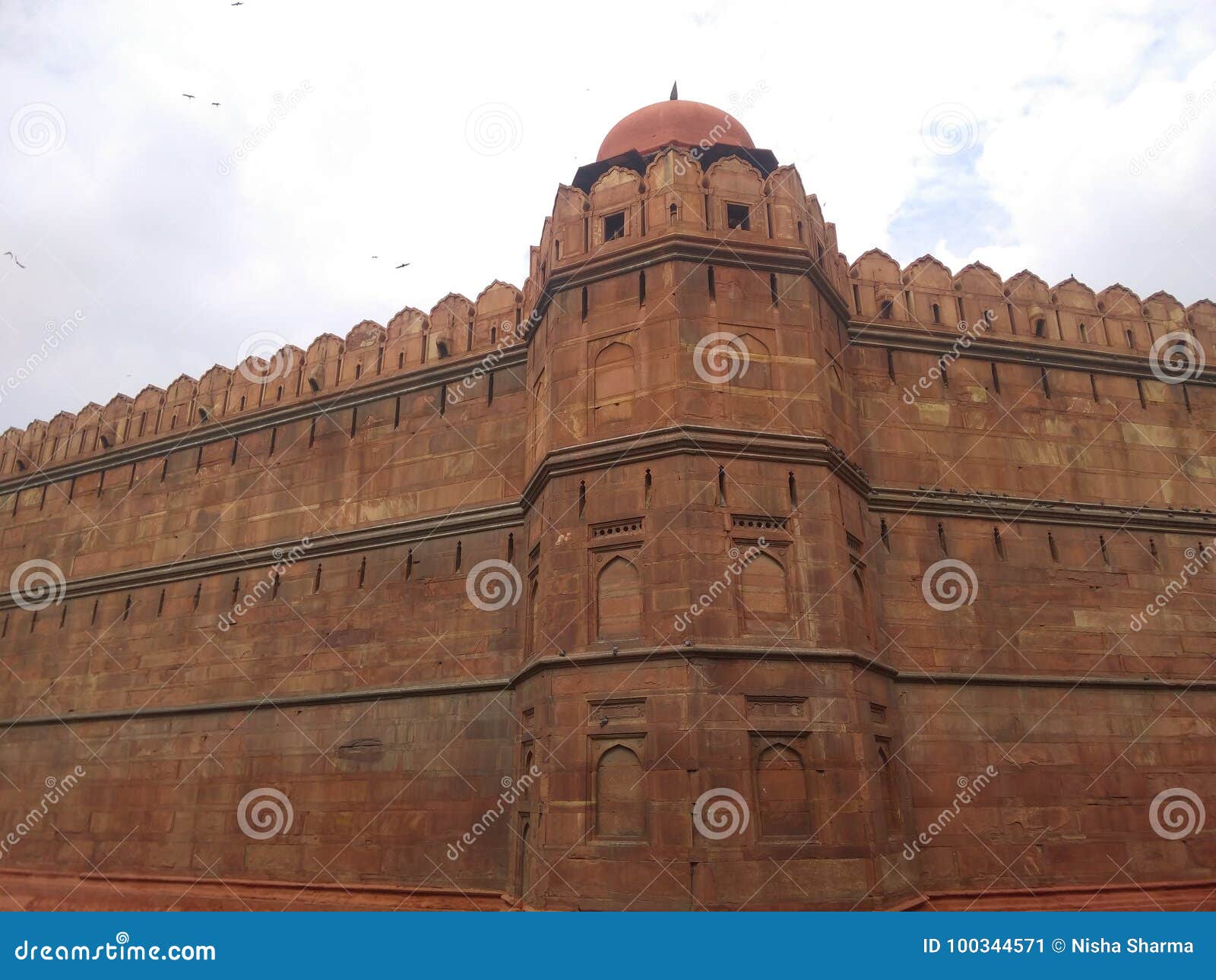 Red fort stock image. Image of heritage, historic, wall - 100344571