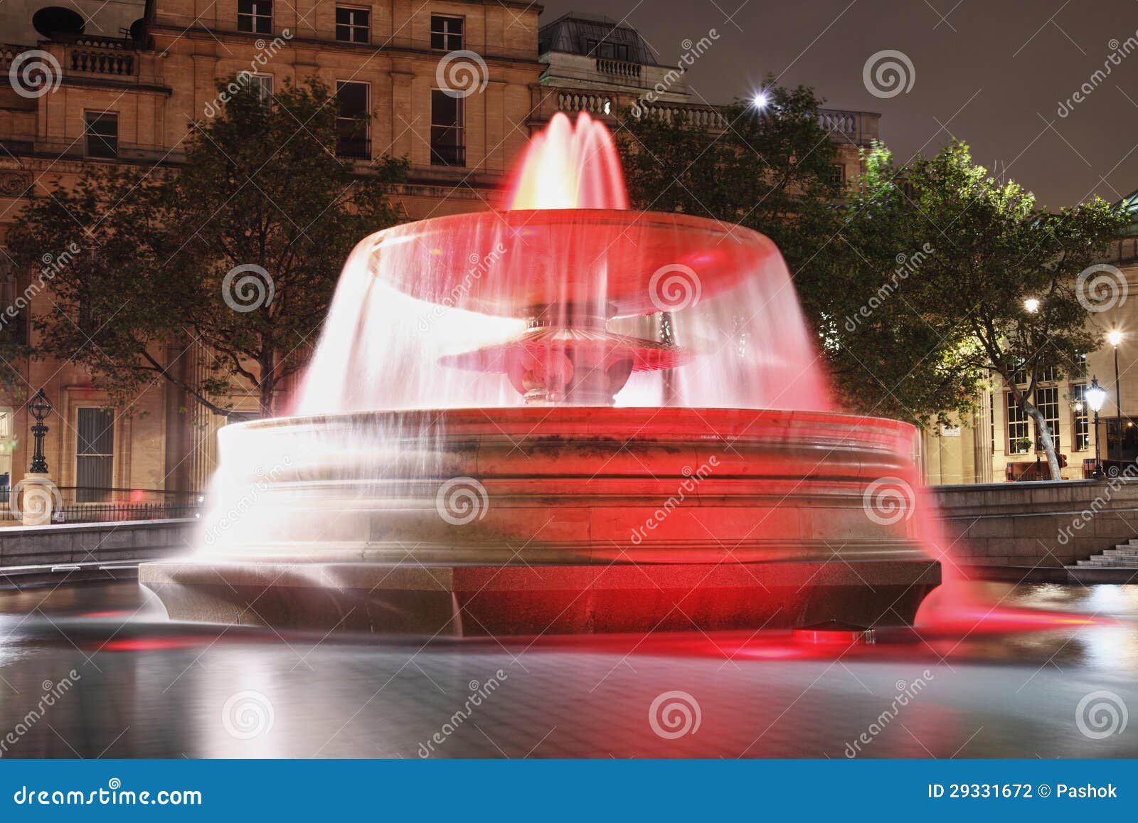 Red fountain editorial photography. Image of building - 29331672