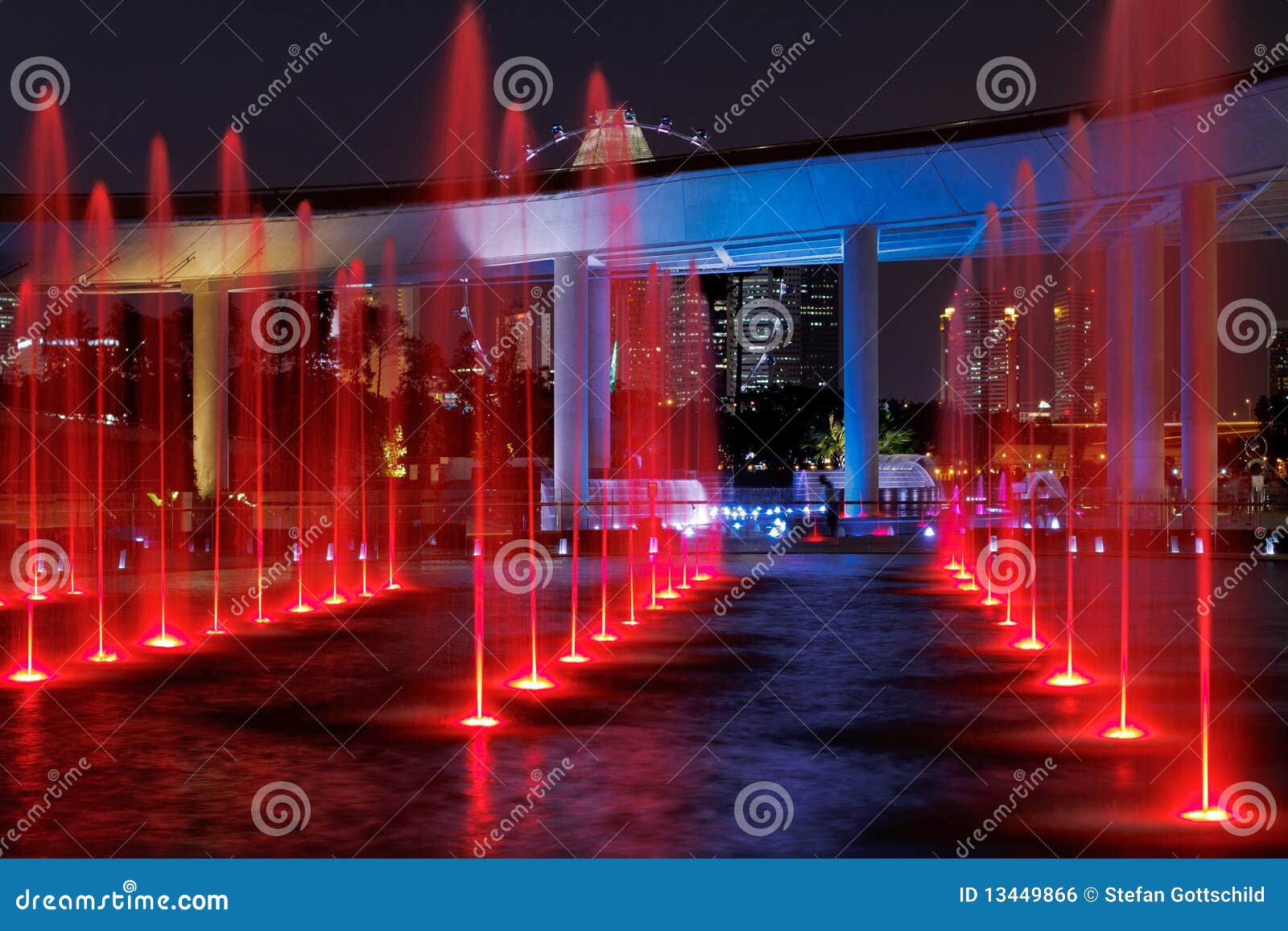 Red Fountains stock photo. Image of beautiful, adornment - 13449866
