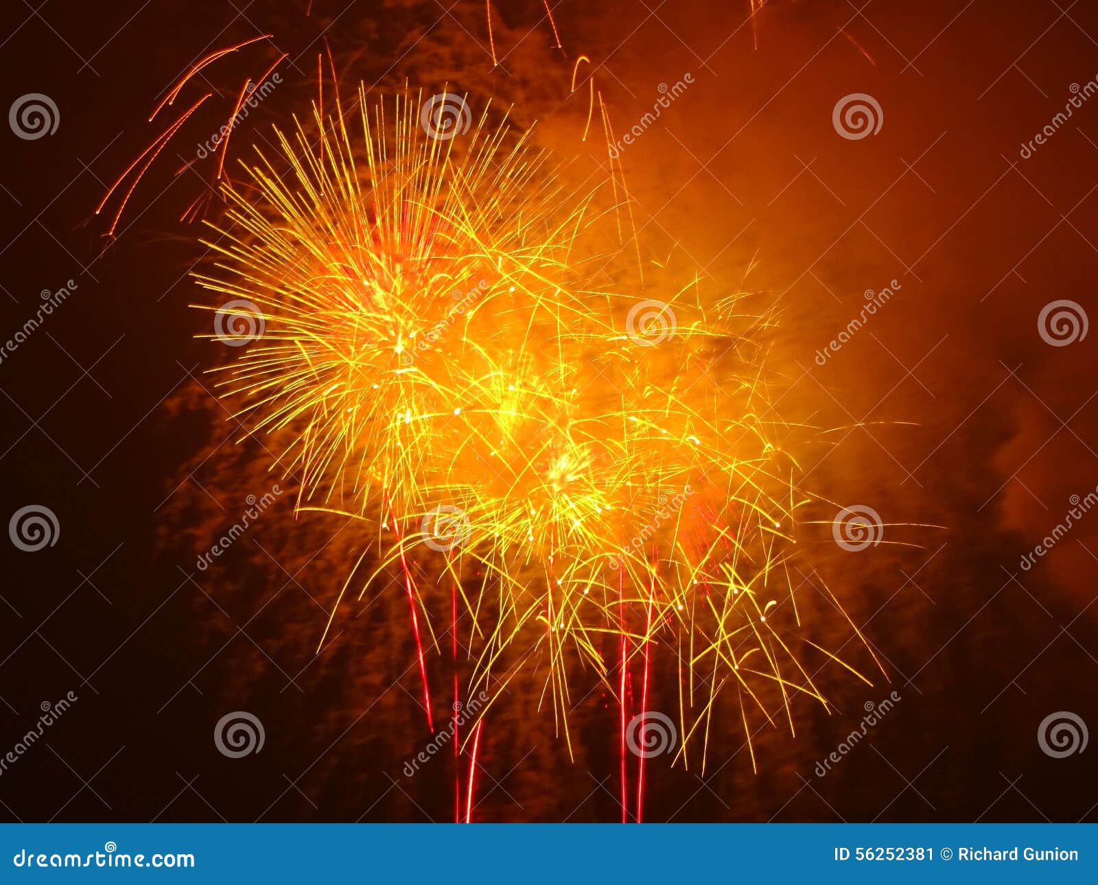 Red Fourth of July Fireworks Stock Image - Image of washington ...