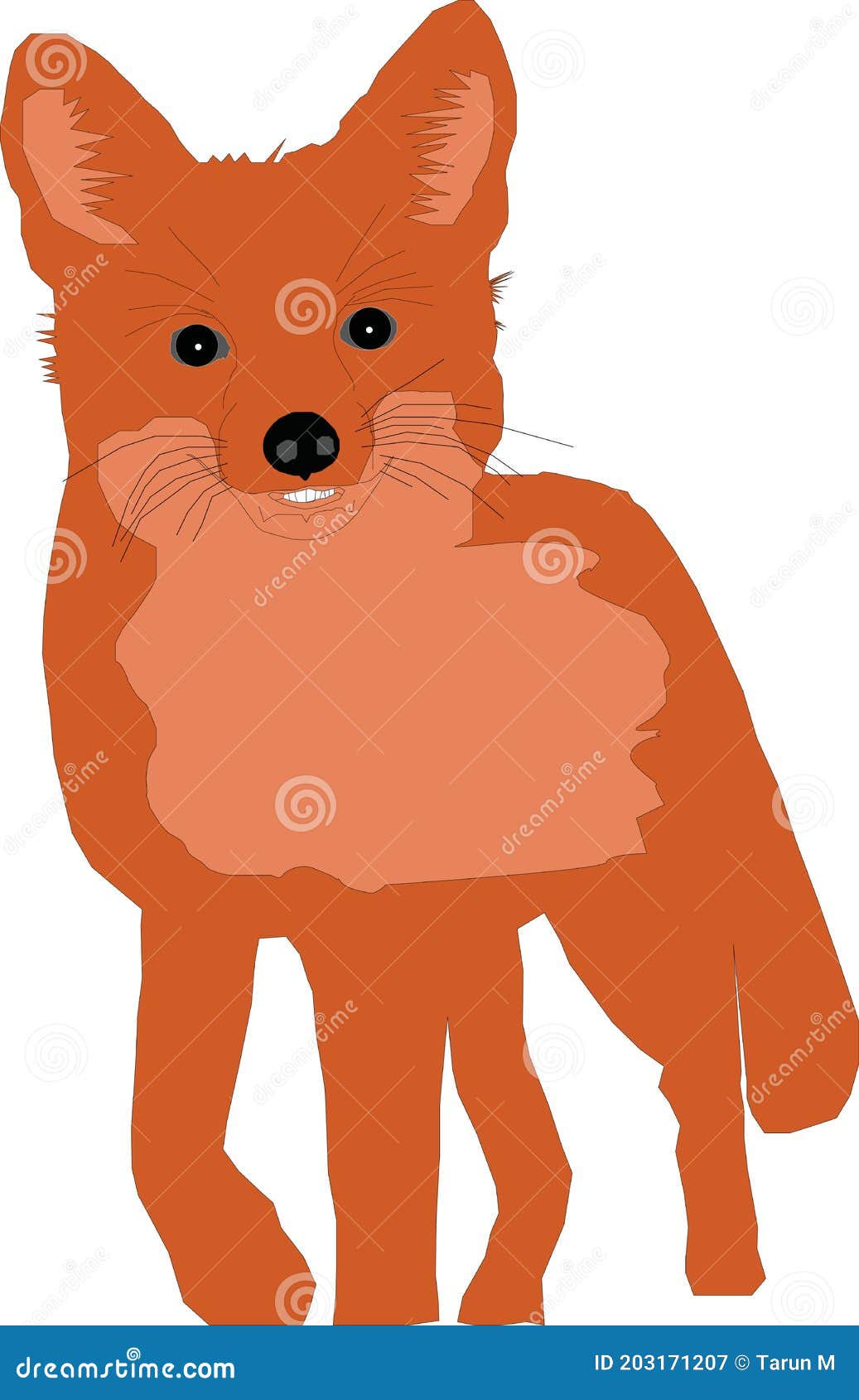 Red Fox Cartoon with a Nice Look Stock Vector - Illustration of cartoon ...