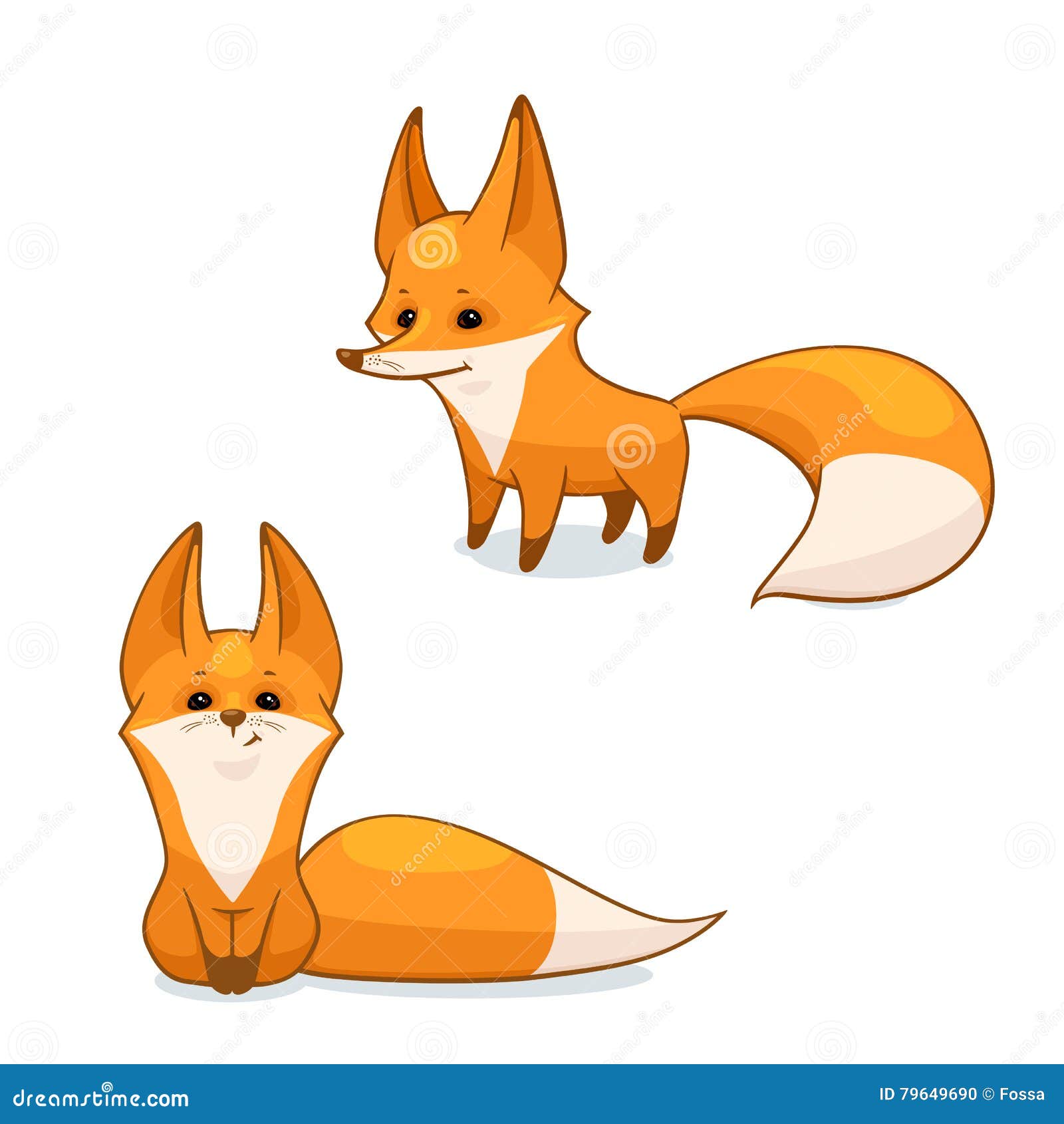 Red fox character stock vector. Illustration of positive - 79649690