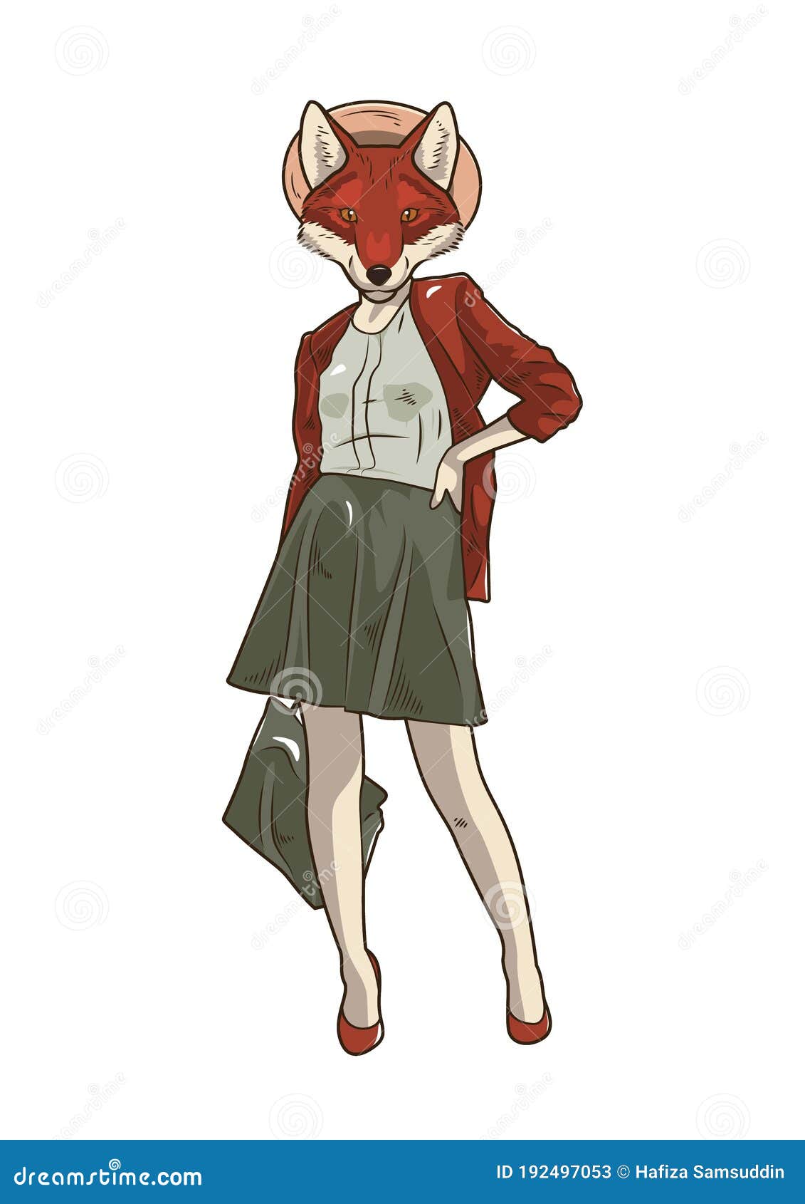 Red Fox Character. Vector Illustration Decorative Design Stock Vector ...