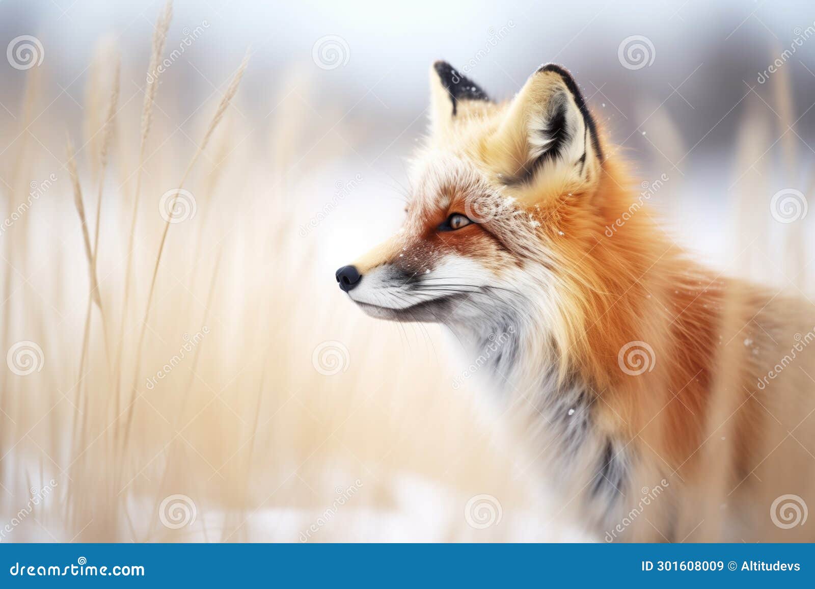 Red Fox in Cold Air, Breath Visible Stock Image - Image of portrait ...