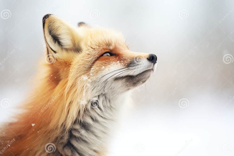Red Fox in Cold Air, Breath Visible Stock Photo - Image of morning ...