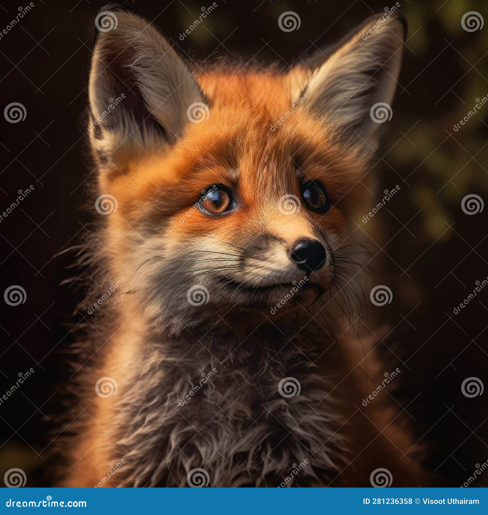 Red Fox Cub In Meadow, Vulpes Vulpes, Small Young Cub In Forest Stock ...