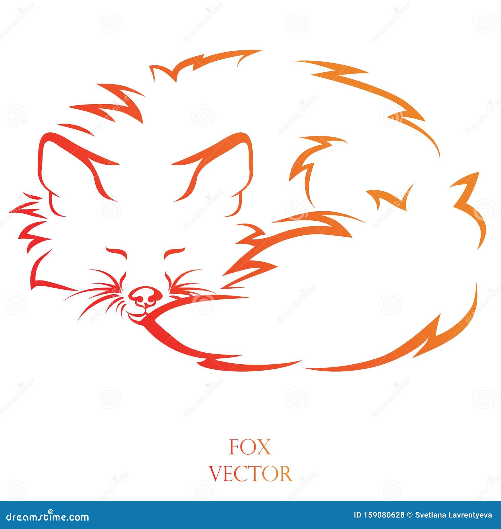 Red Fox, Element for Design, Print. Vector Illustration Stock Vector ...