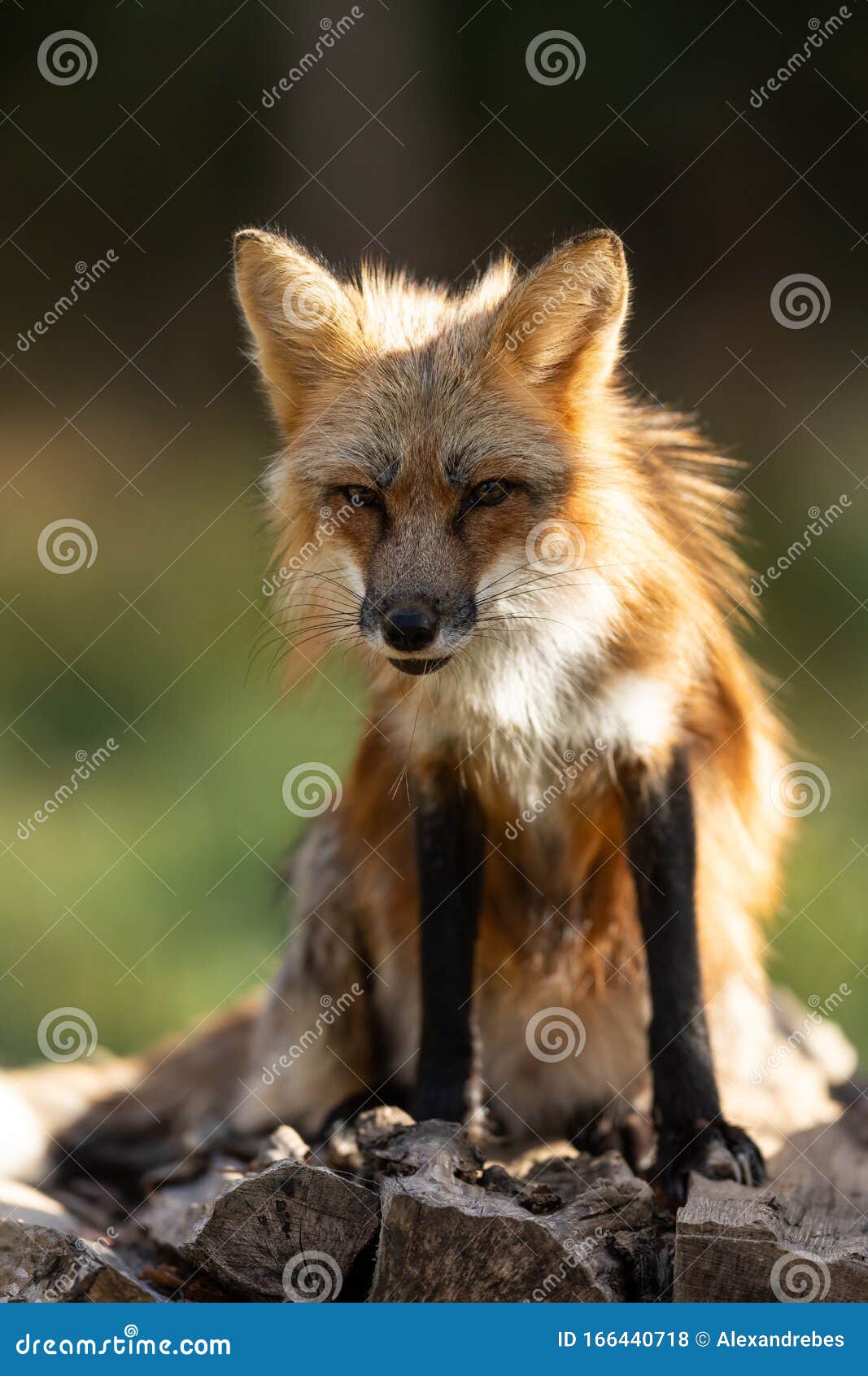Red fox in the forest stock photo. Image of park, carnivore - 166440718