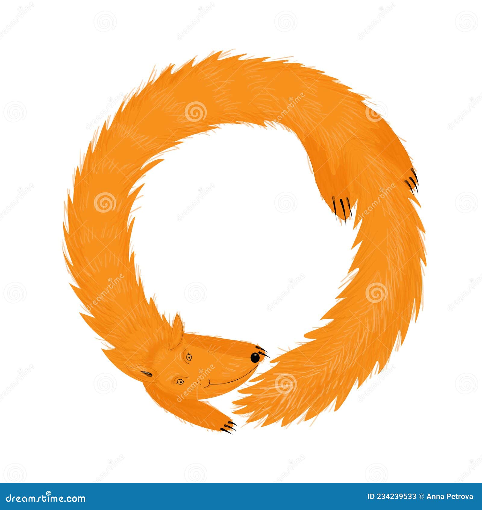 Red fox frame stock image. Illustration of logo, greeting - 234239533