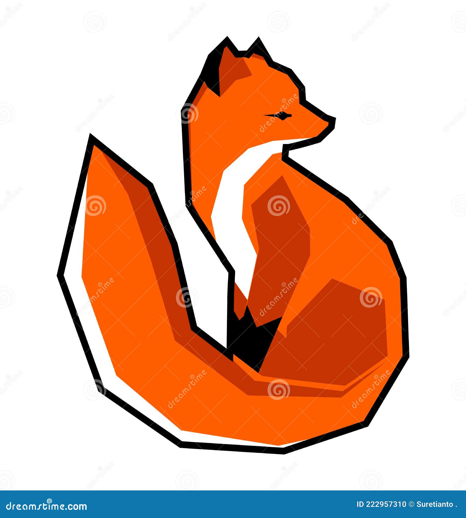 Red Fox Illustration Vector Stock Vector - Illustration of symbol ...