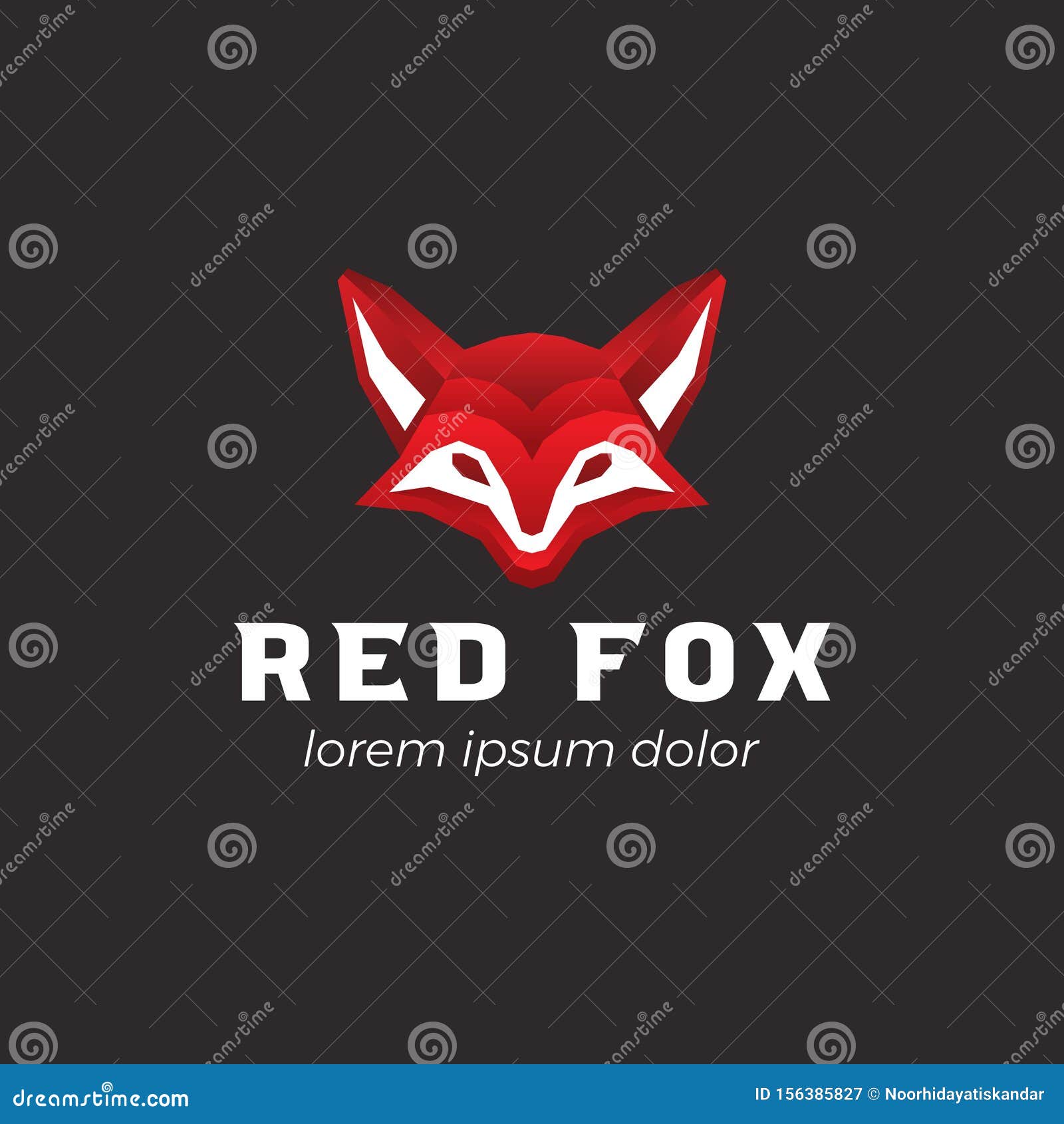 Red Fox Logo template stock illustration. Illustration of concept ...