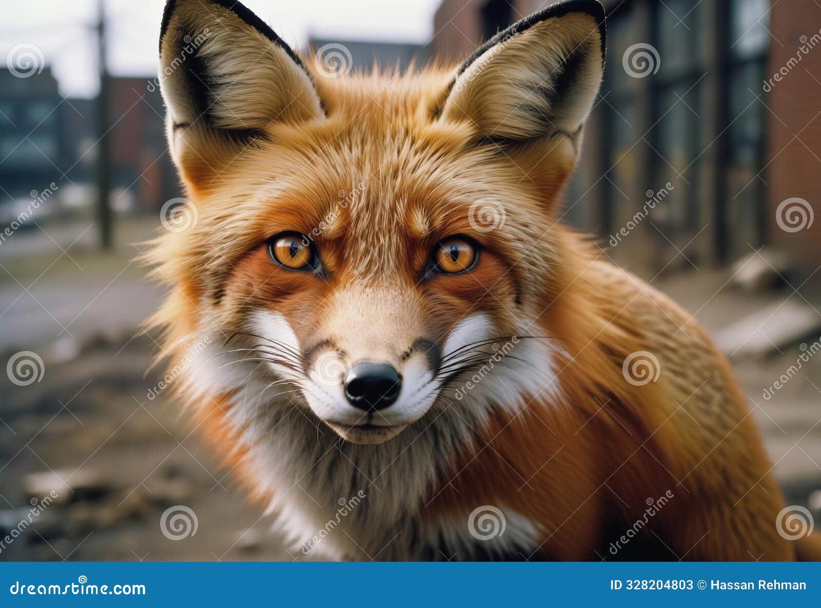 A Red Fox is Looking at the Camera Stock Illustration - Illustration of ...