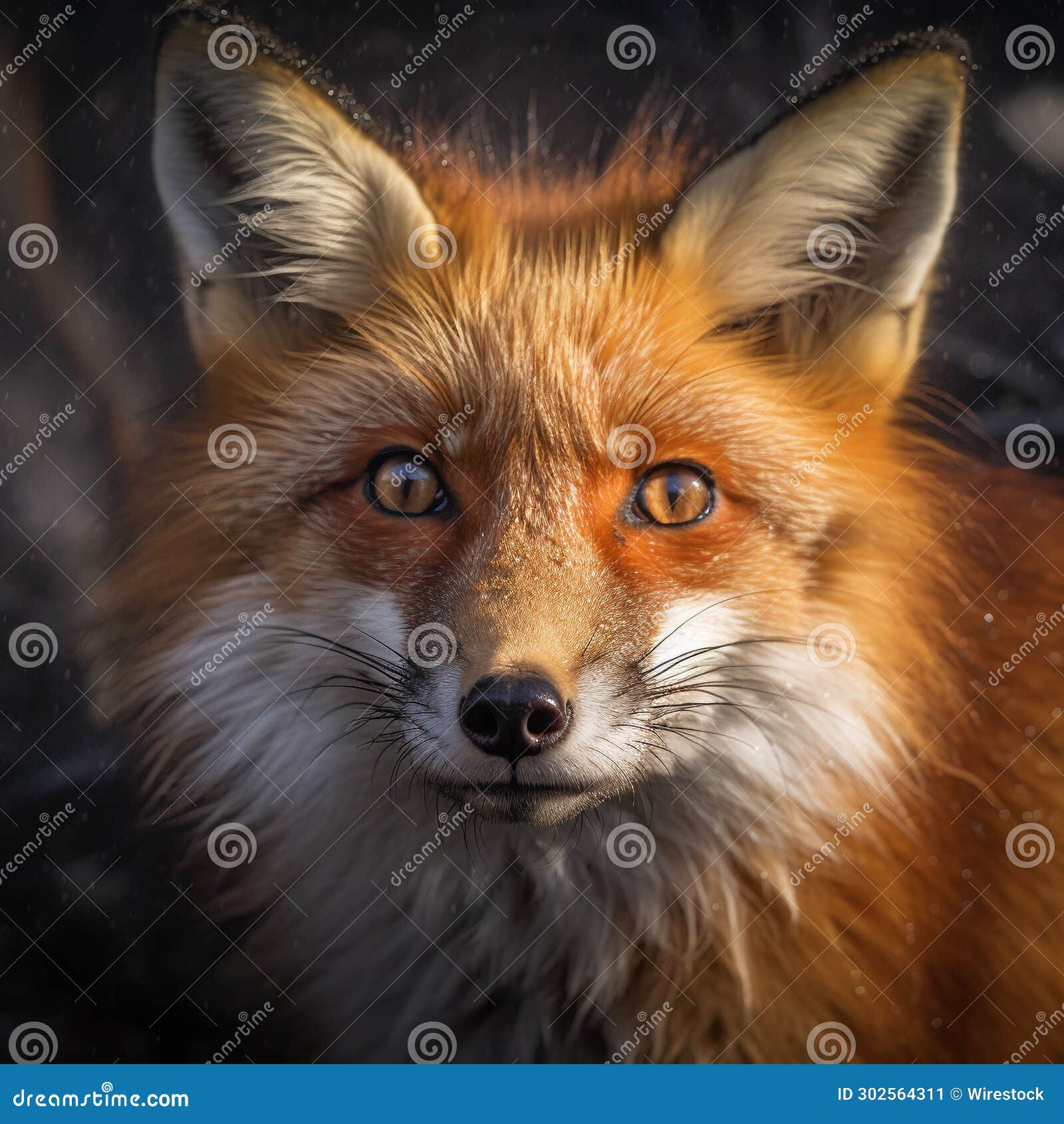 Red Fox Looking Directly into the Camera Lens with a Curious Expression ...