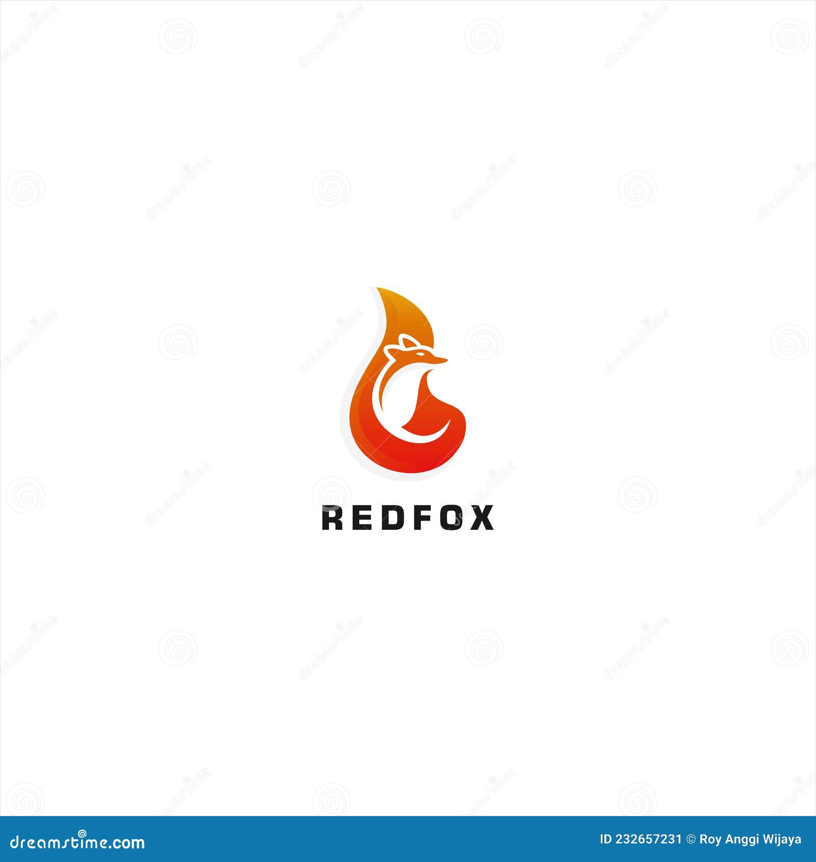 Red Fox Logo Design Template Stock Vector - Illustration of element ...