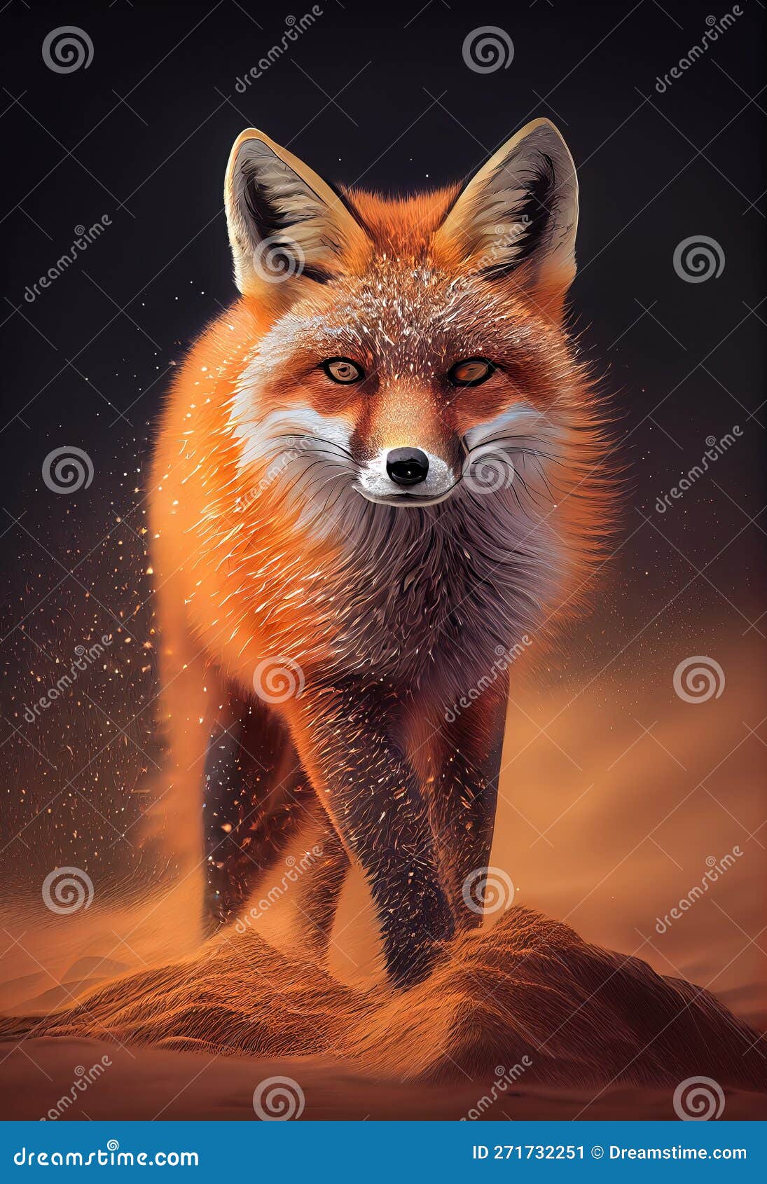 Red Fox on the Run stock image. Image of animal, sand - 271732251