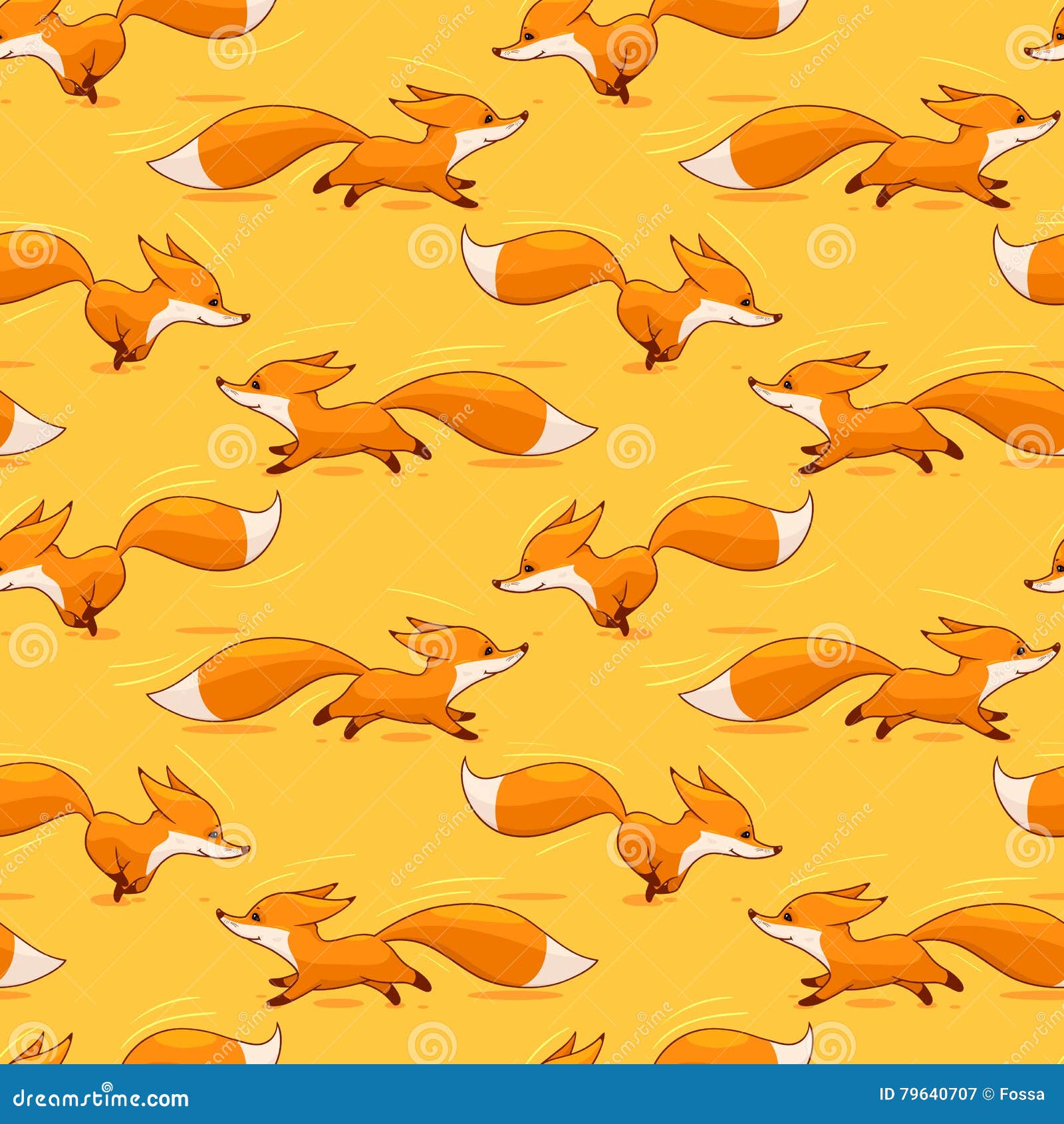 Red fox seamless pattern stock vector. Illustration of decorative ...