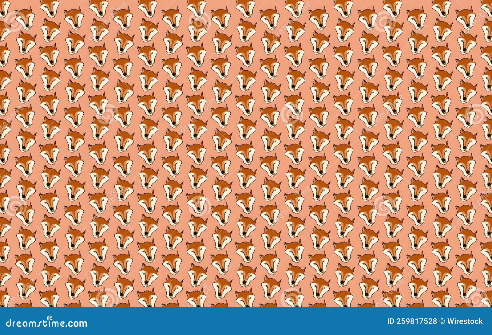 Red Fox Seamless Pattern for Wallpaper Stock Illustration ...