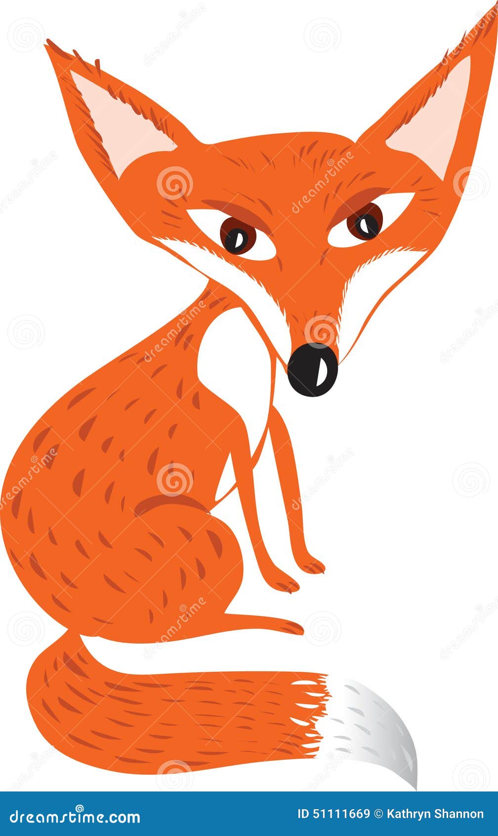 Red fox stock vector. Illustration of vector, vixen, stylized - 51111669