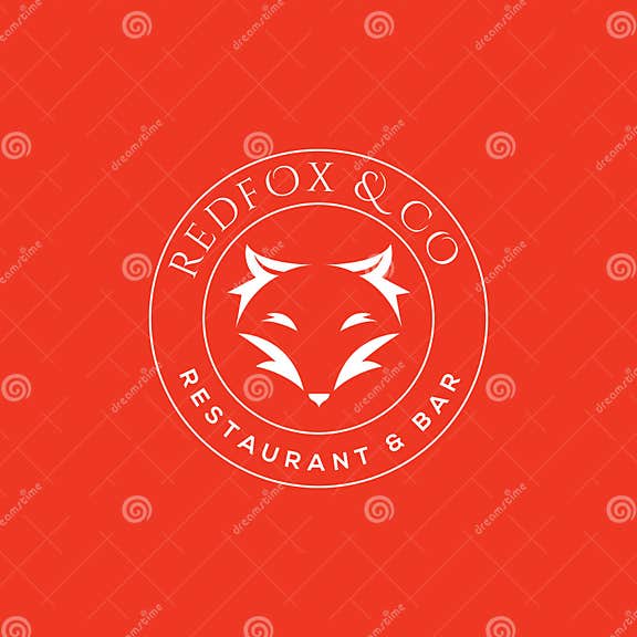 Red fox vector logo stock vector. Illustration of retro - 110275248