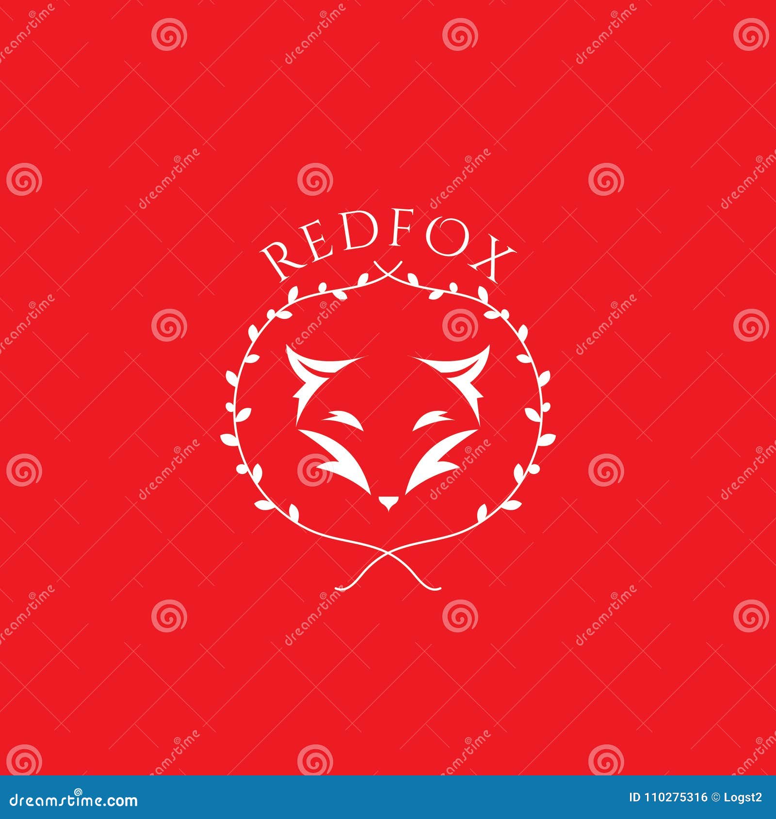 Red fox vector logo stock vector. Illustration of creative - 110275316