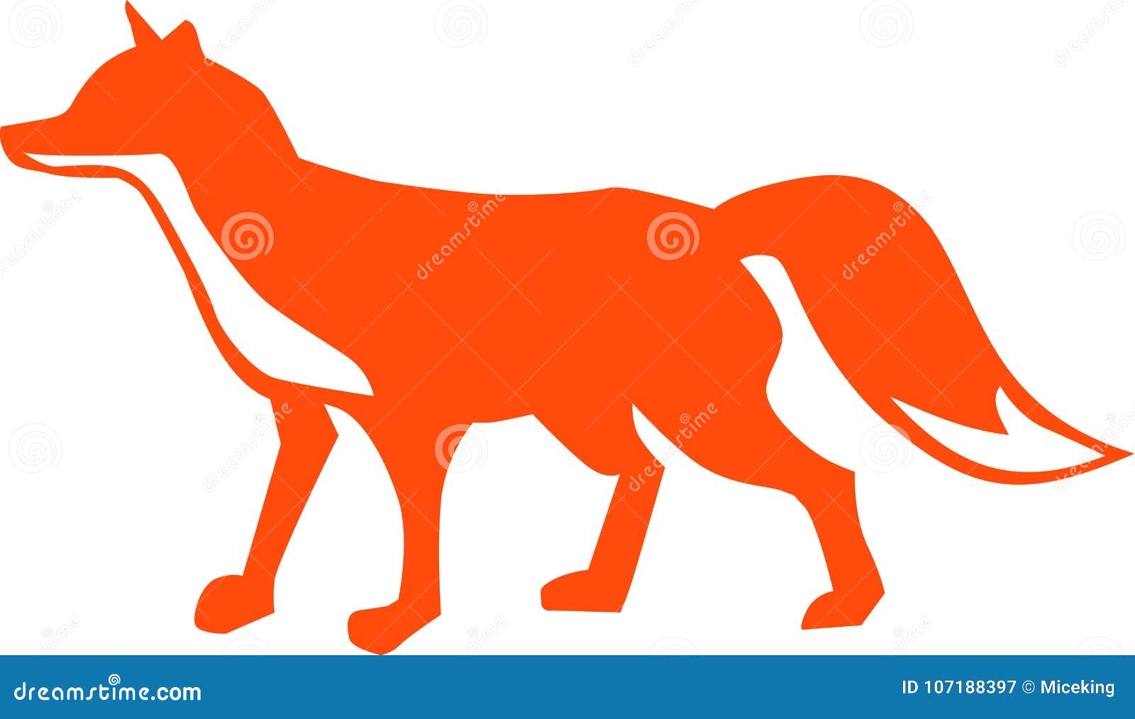 Red fox vector stock vector. Illustration of nature - 107188397