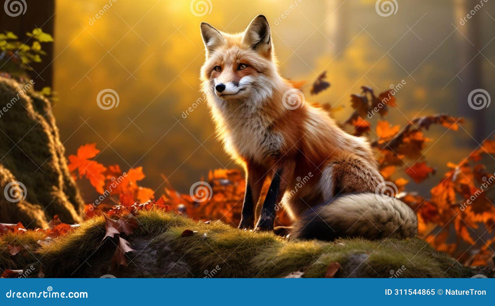 Red Fox In The Wild Red Fox In The Woods Red Fox Vulpes Stock Image ...