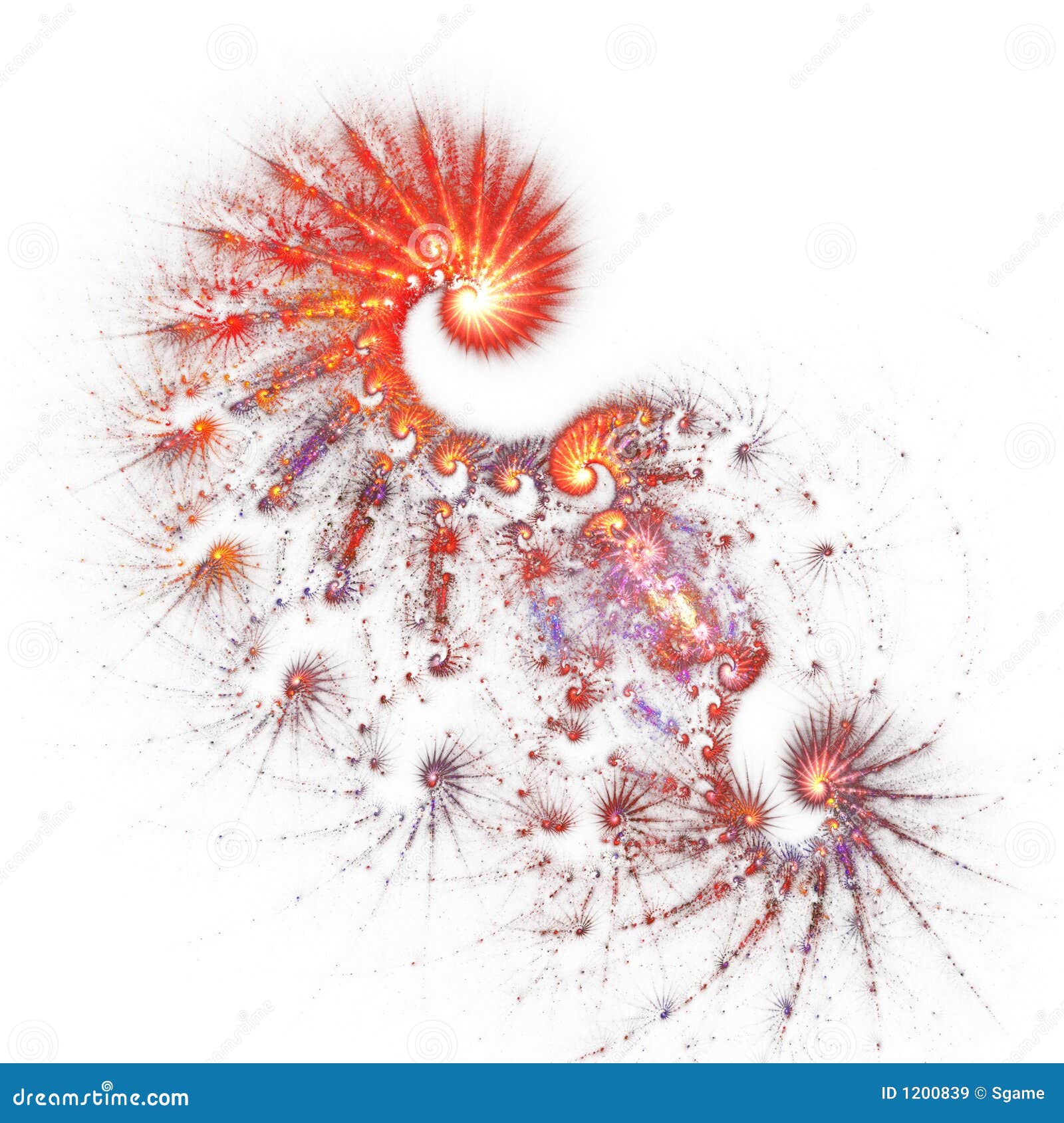 Red fractal stock illustration. Illustration of feather - 1200839