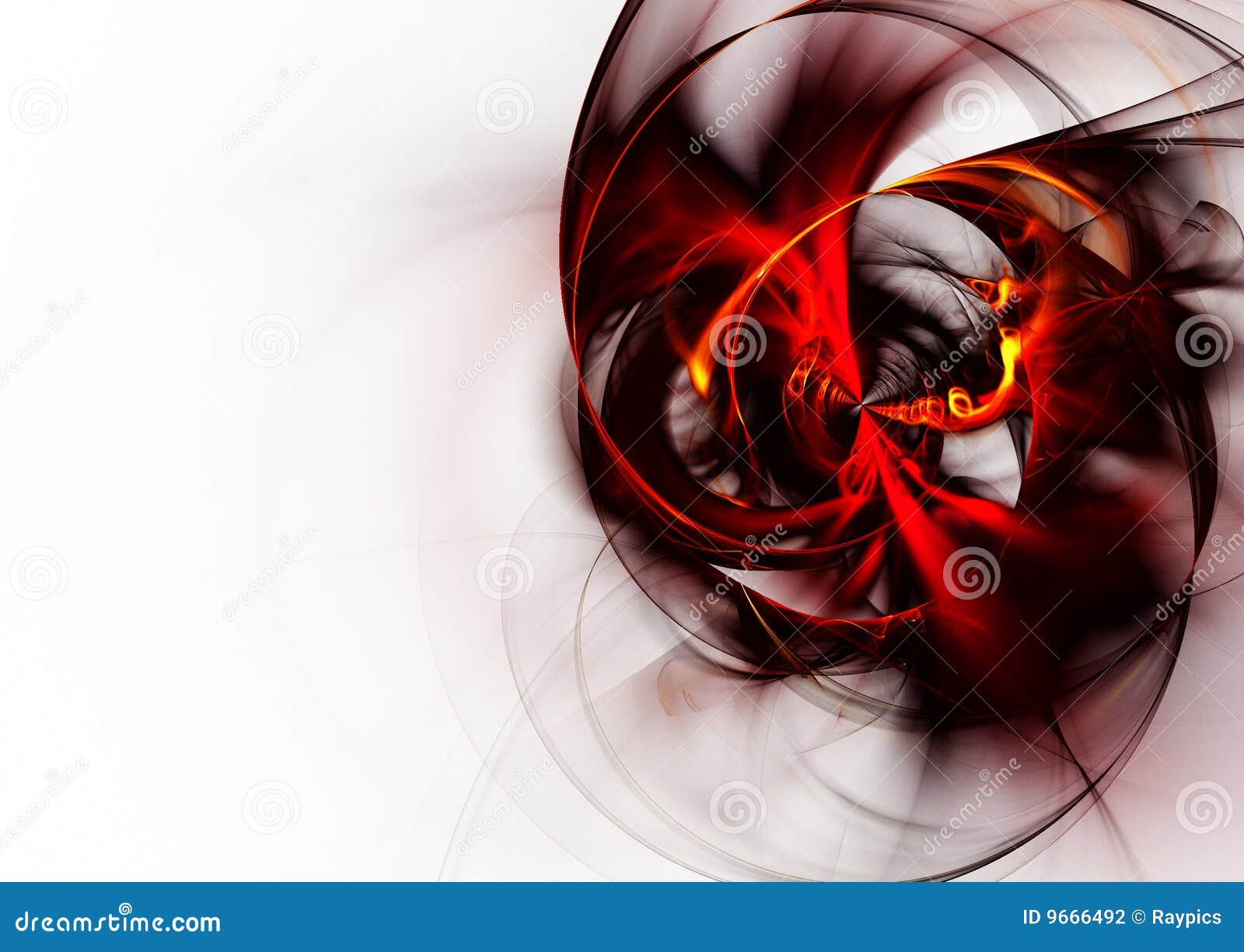 Red Fractal stock illustration. Illustration of liquid - 9666492