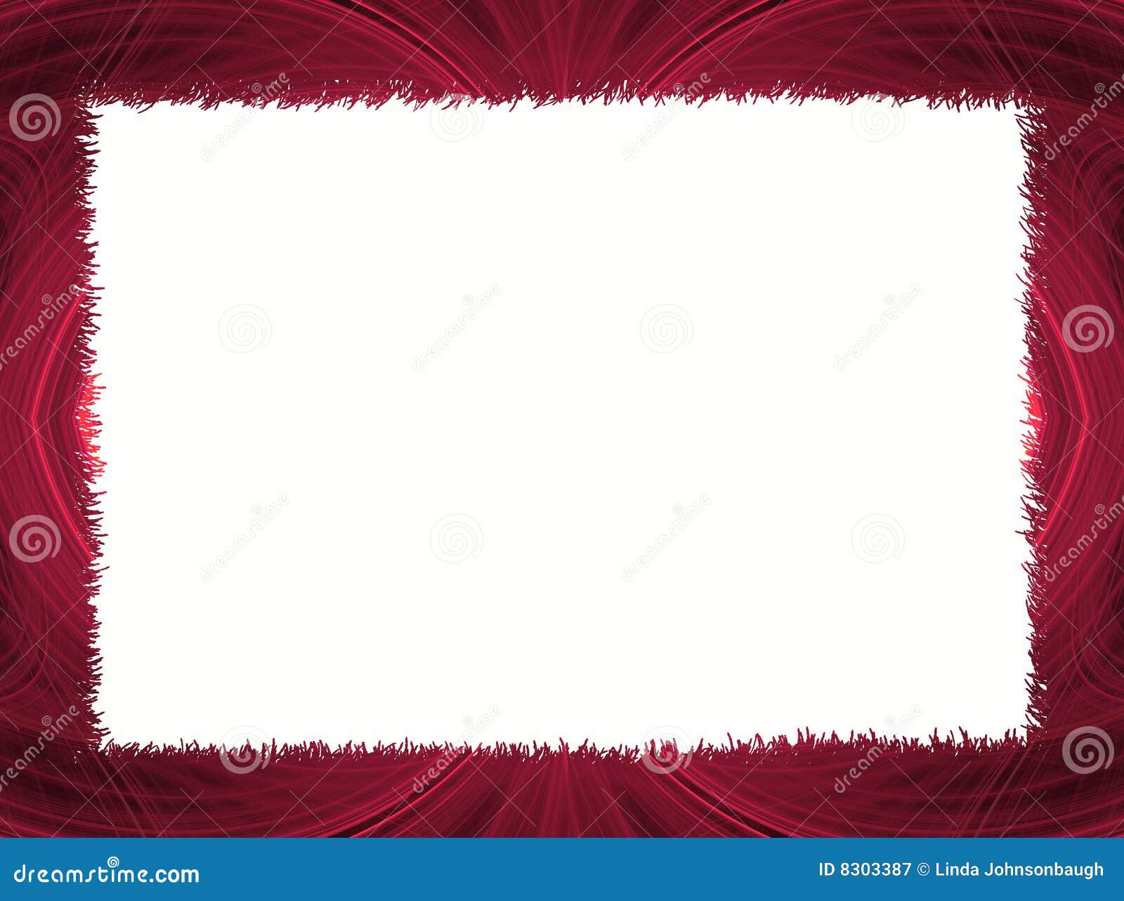 Red Fractal Border with White Copy Space Stock Illustration ...