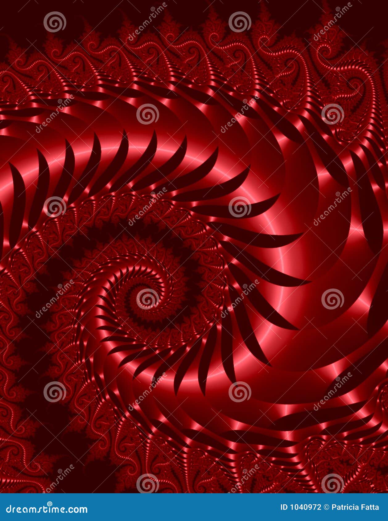 Red Fractal Spiral Serpent Picture. Image: 1040972