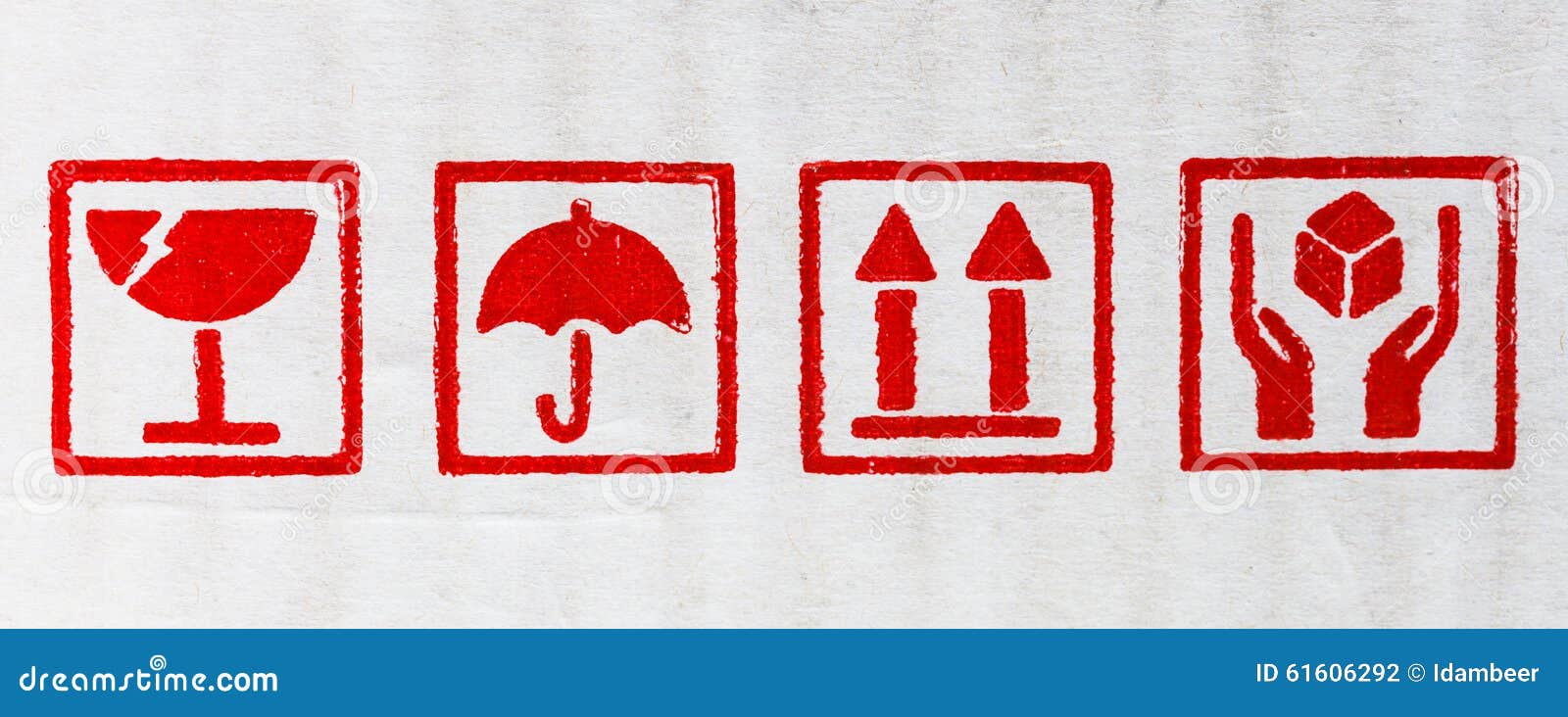 Red fragile symbol stock photo. Image of icon, shipping - 61606292